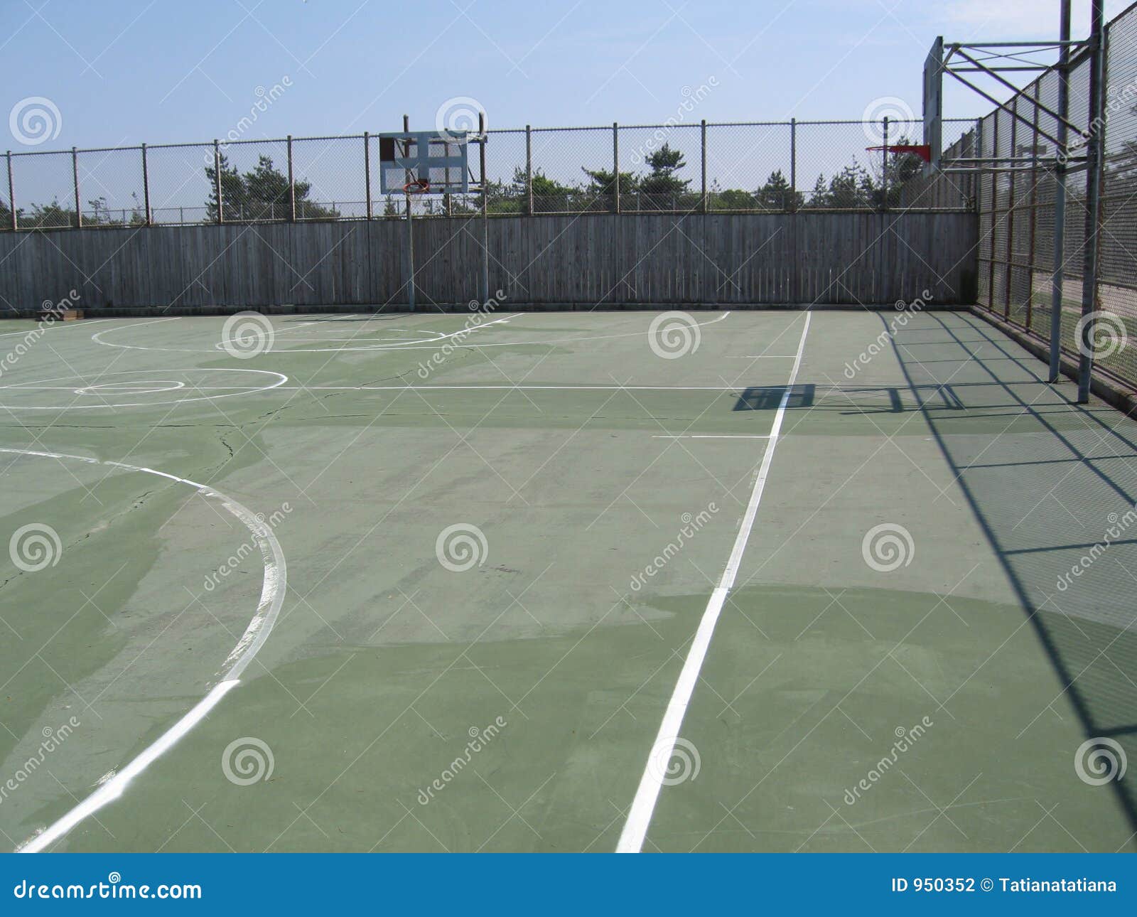 Empty basketball court stock photo. Image of lines, hoops - 950352