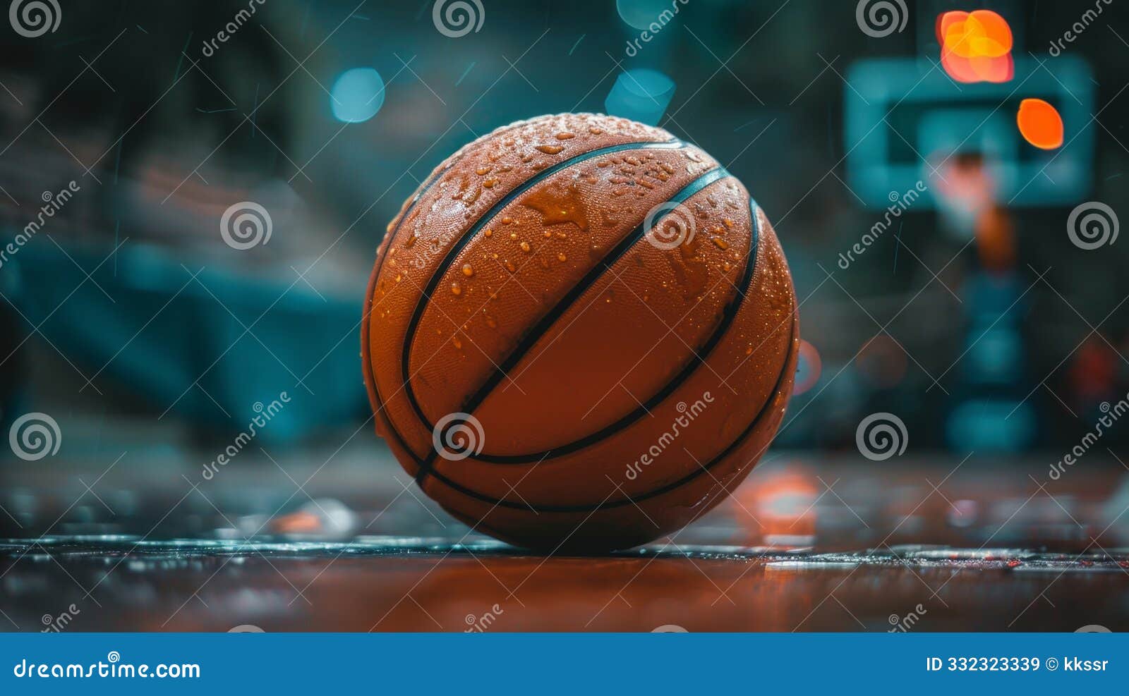 Empty Basketball Court Background, No People Present. Stock ...