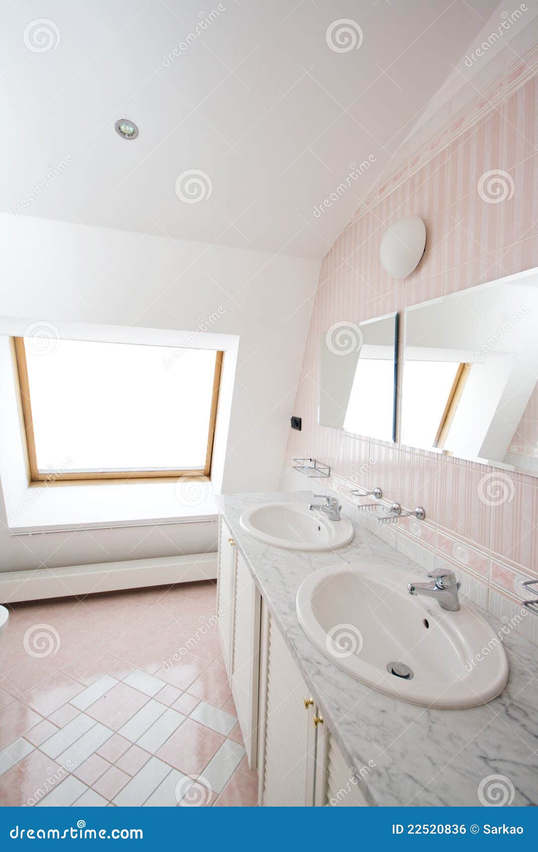 Empty bathroom stock photo. Image of wooden, iron, bathroom - 22520836