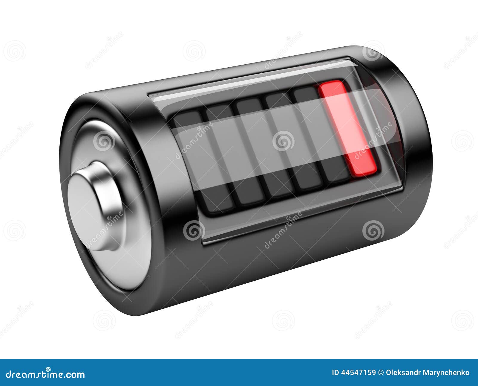Empty Battery with Charge Level Stock Illustration - Illustration of ...