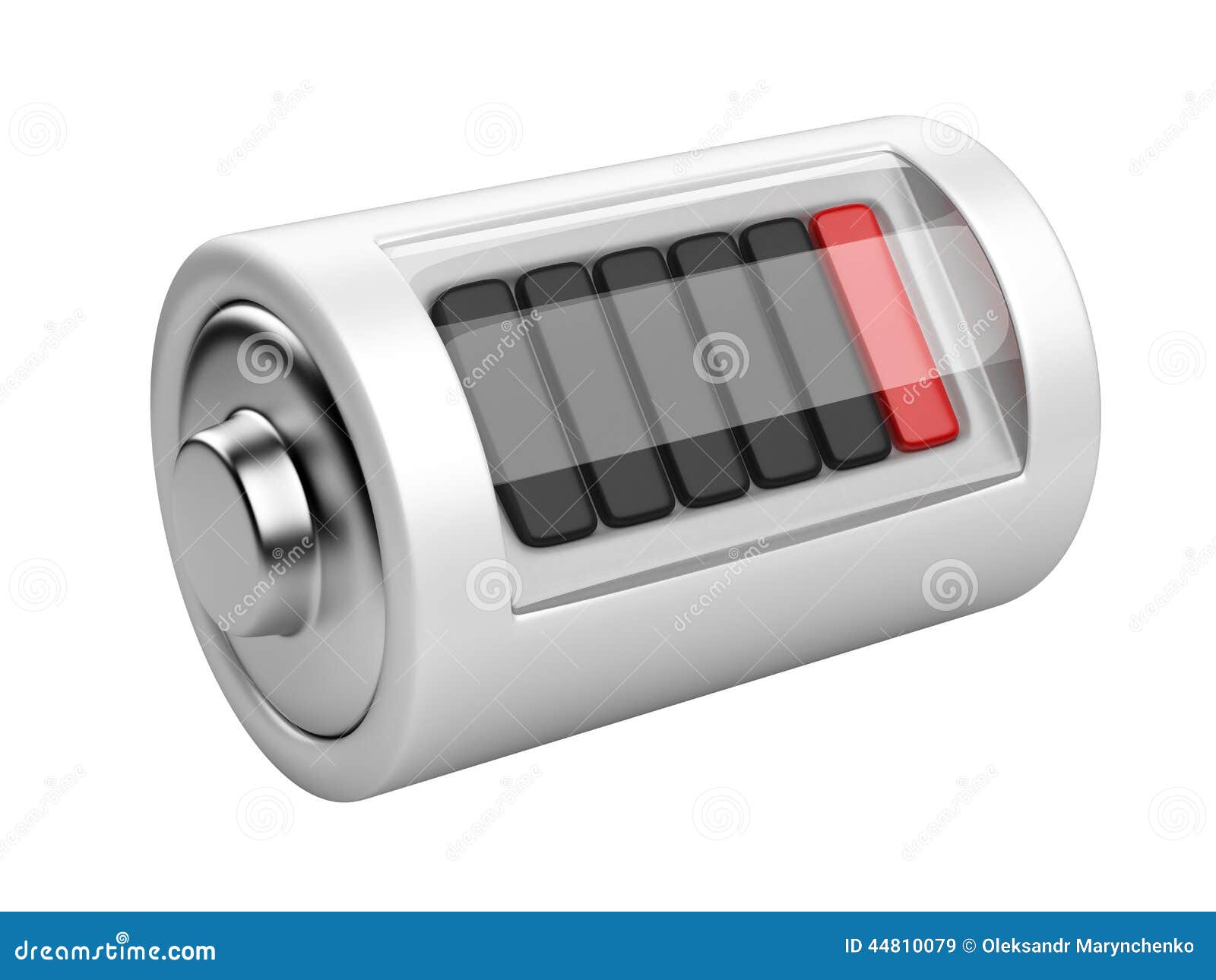 Empty Battery with Charge Level Stock Illustration - Illustration of ...