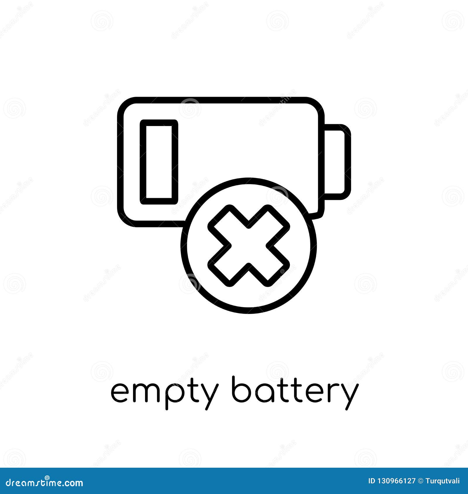 Empty Battery Icon from Collection. Stock Vector - Illustration of ...