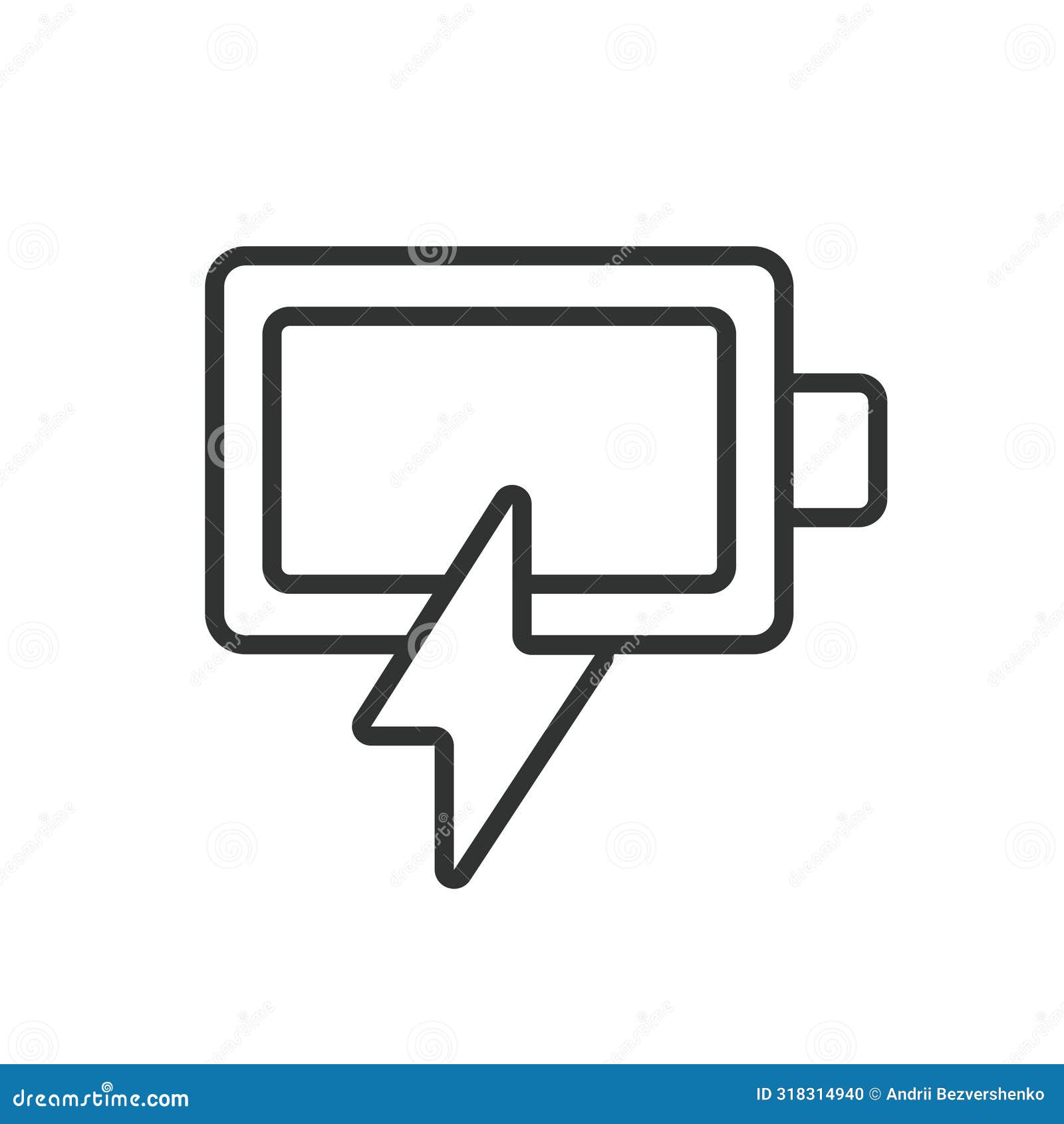 Empty Battery Level, in Line Design. Empty, Battery, Level, Low, Power ...