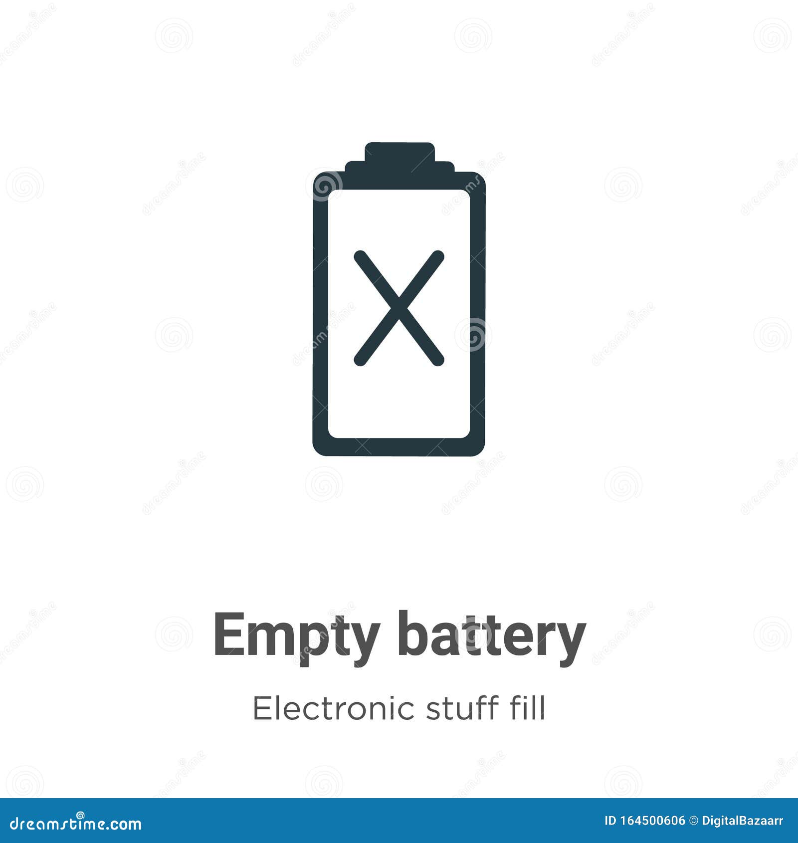 Empty Battery Vector Icon on White Background. Flat Vector Empty ... Empty Battery Vector Icon on White Background. Flat Vector Empty ...