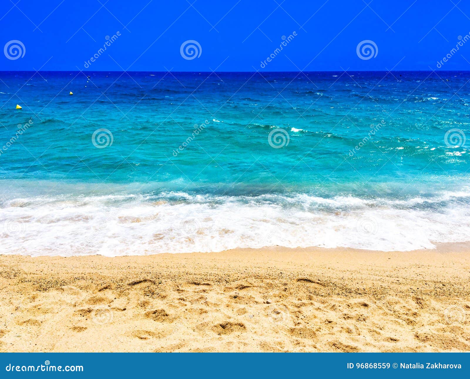 Empty Beach and Ocean As Background with Copy Space. Sandy Beac Stock ...