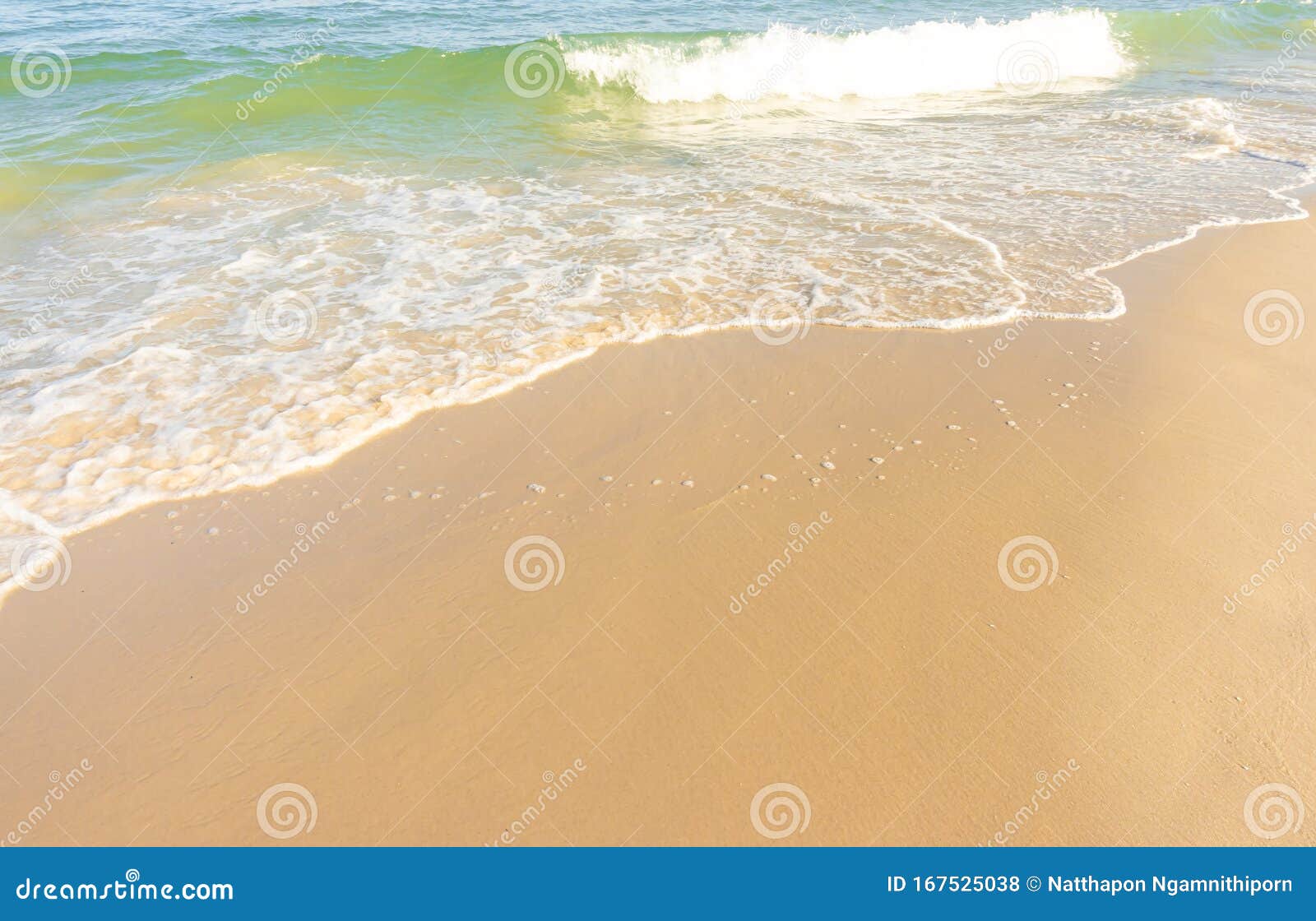 Empty beach and ocean sea stock photo. Image of beach - 167525038