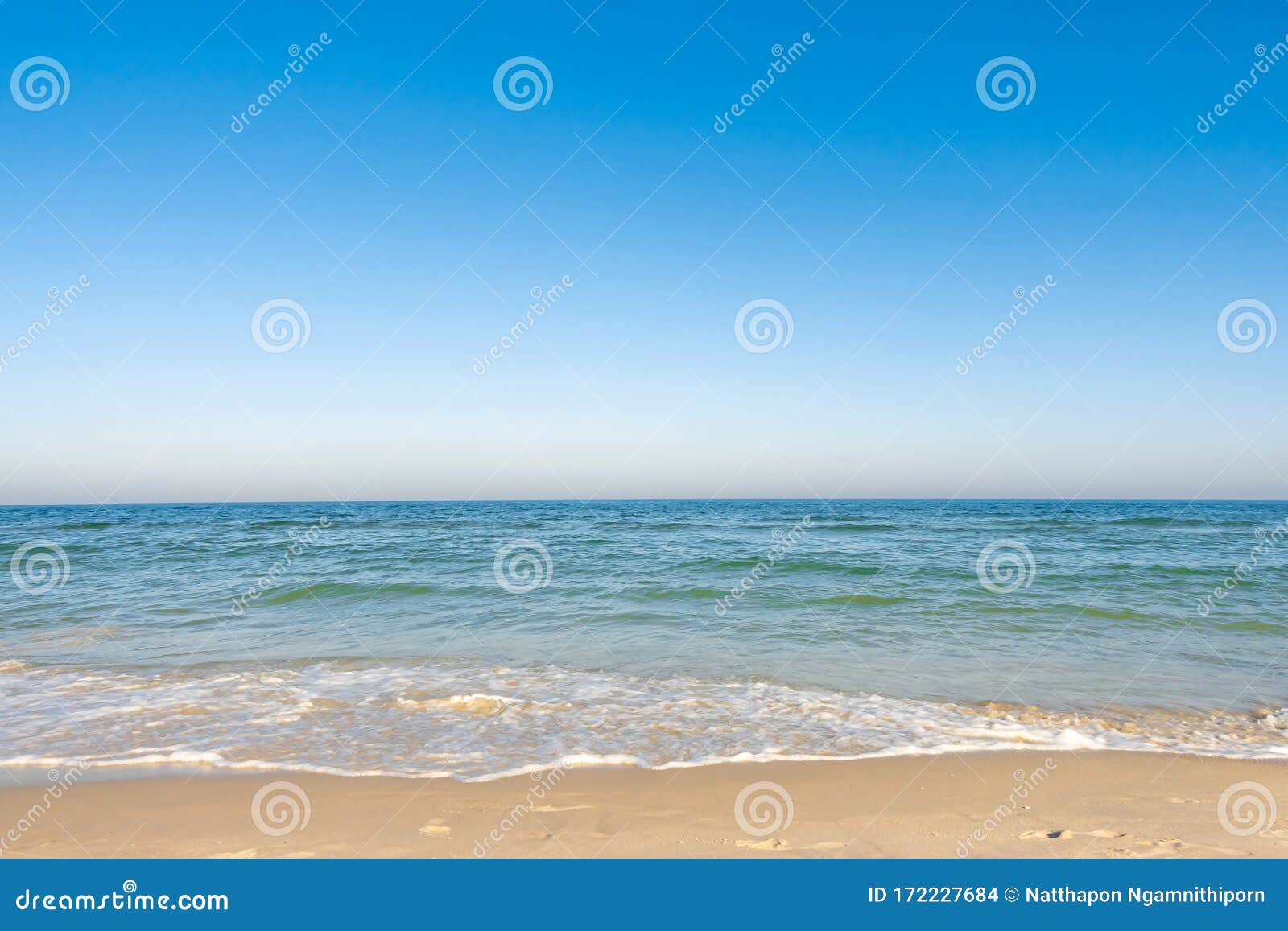 Empty beach and ocean sea stock photo. Image of relax - 172227684