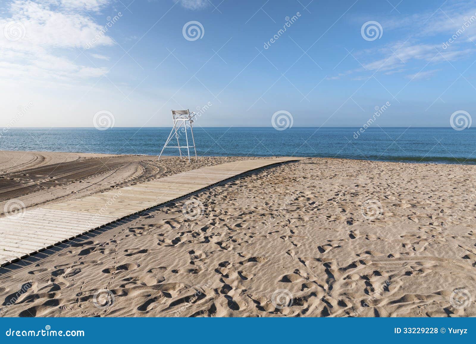 Empty beach stock photo. Image of resort, blue, sand - 33229228