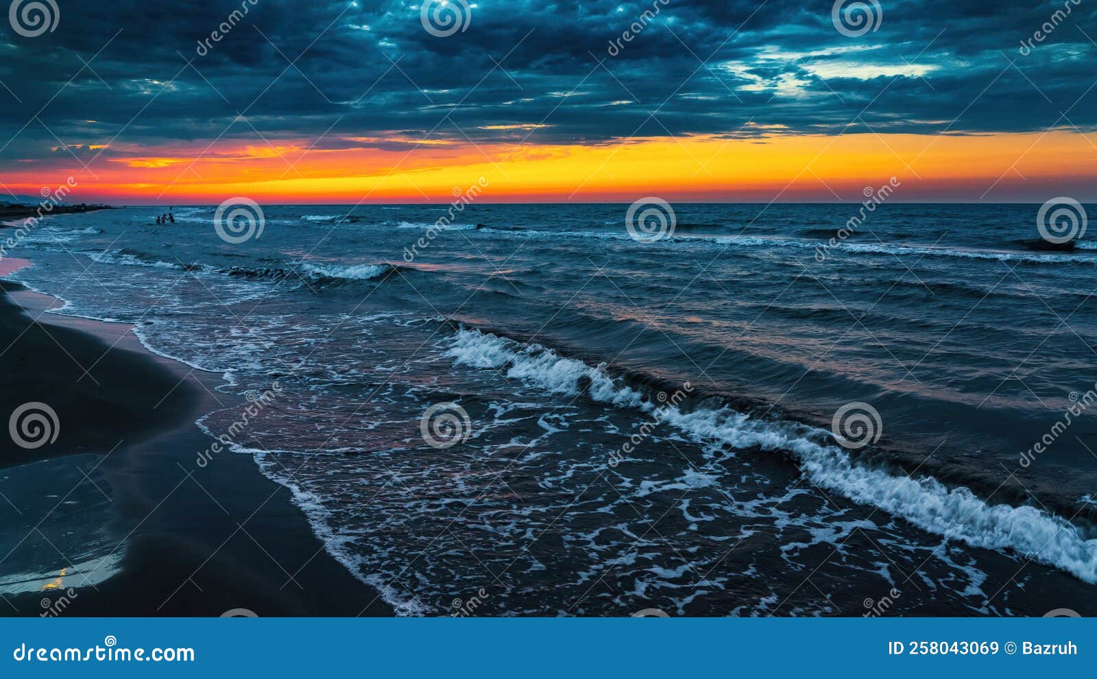 Empty Beach after Sunset Time Stock Image - Image of cloudy, exotic ...