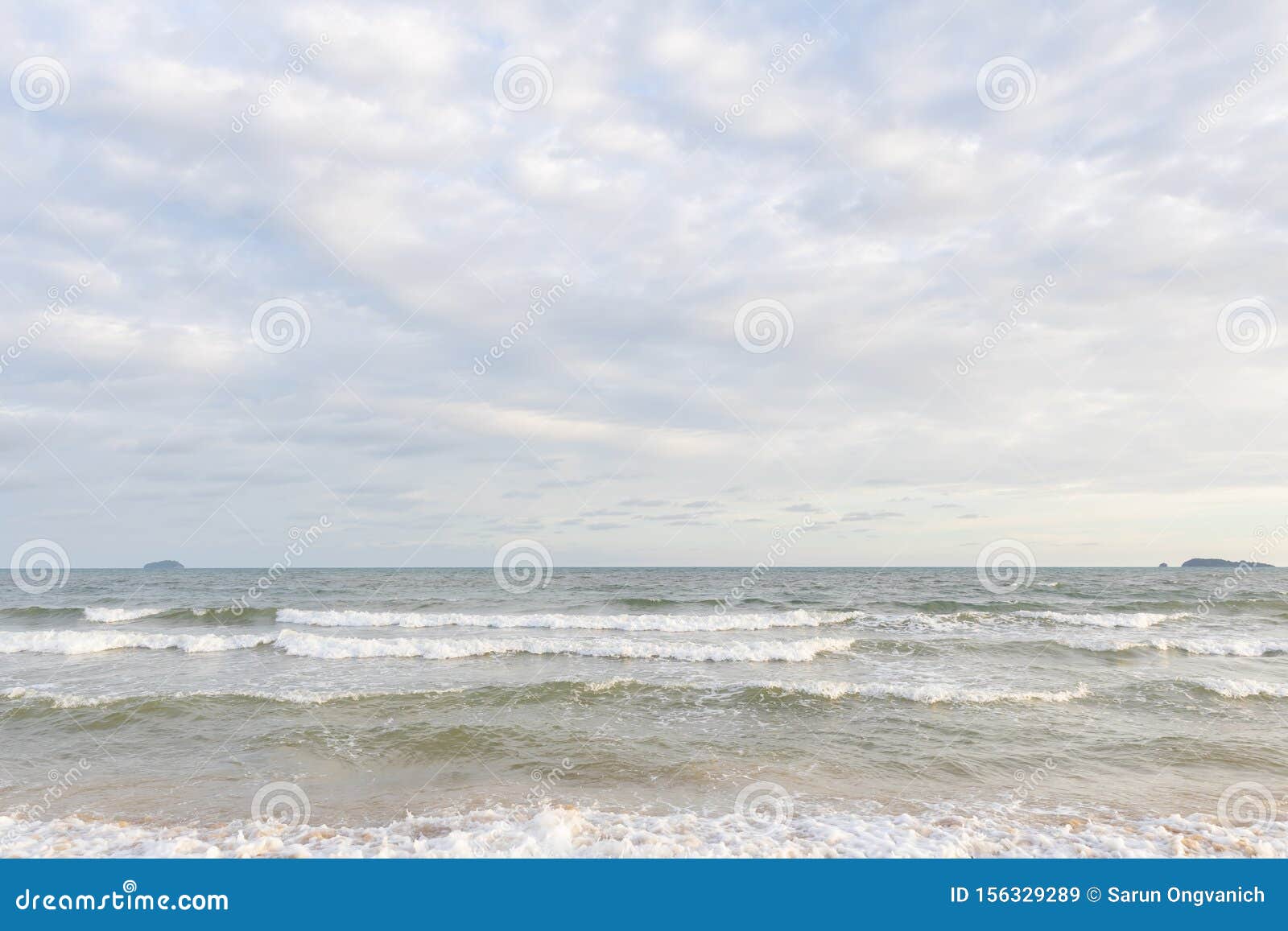 Empty Beach and Tropical Sea with Beautiful Sky Background Stock Image ...