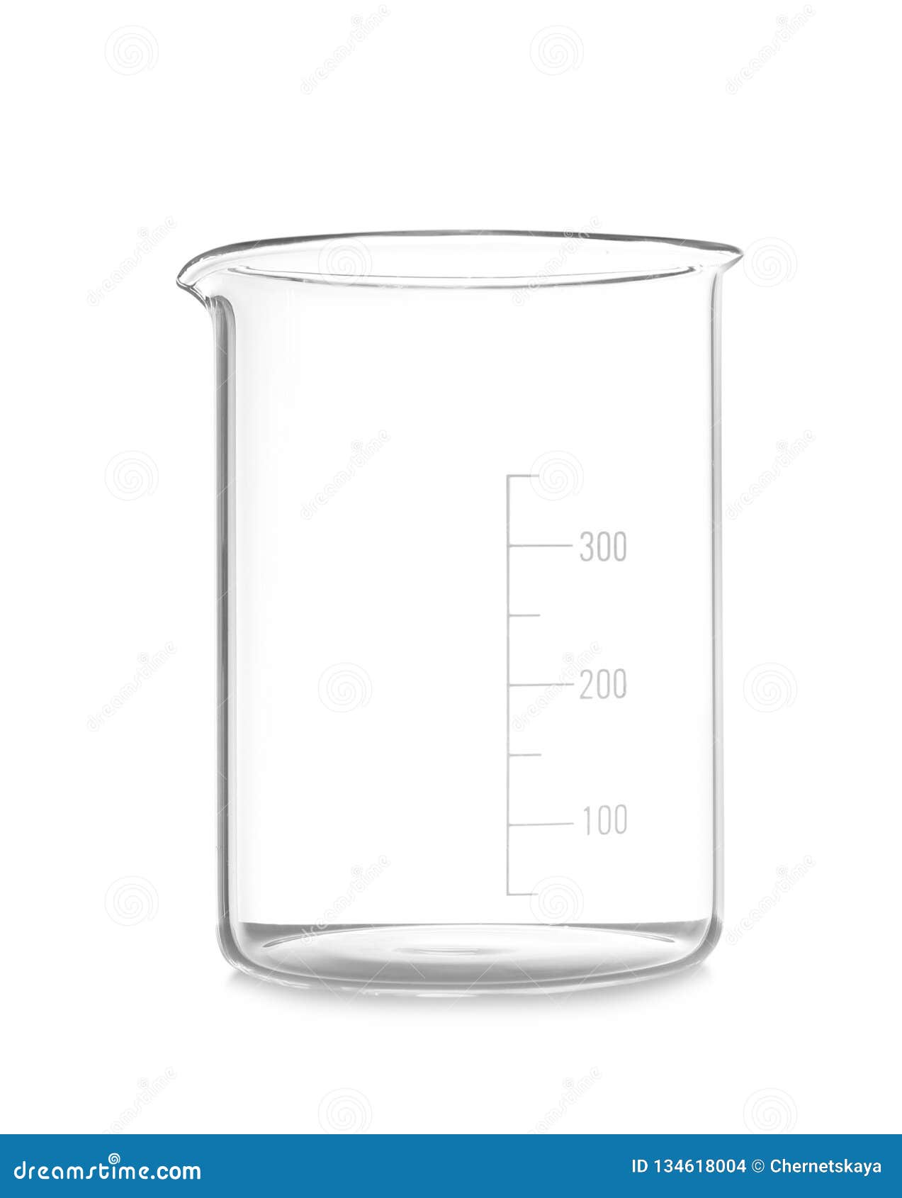 Empty Beaker Isolated. Chemistry Laboratory Glassware Stock Photo ...