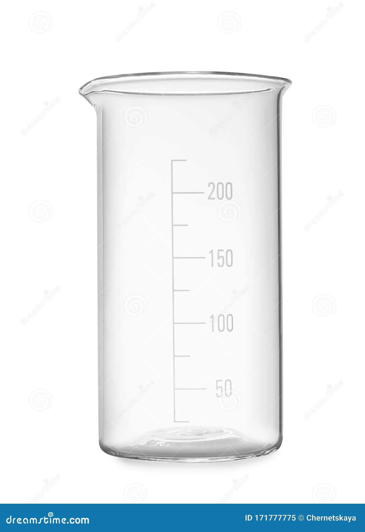 Empty Beaker Isolated. Laboratory Glassware Stock Image - Image of ...