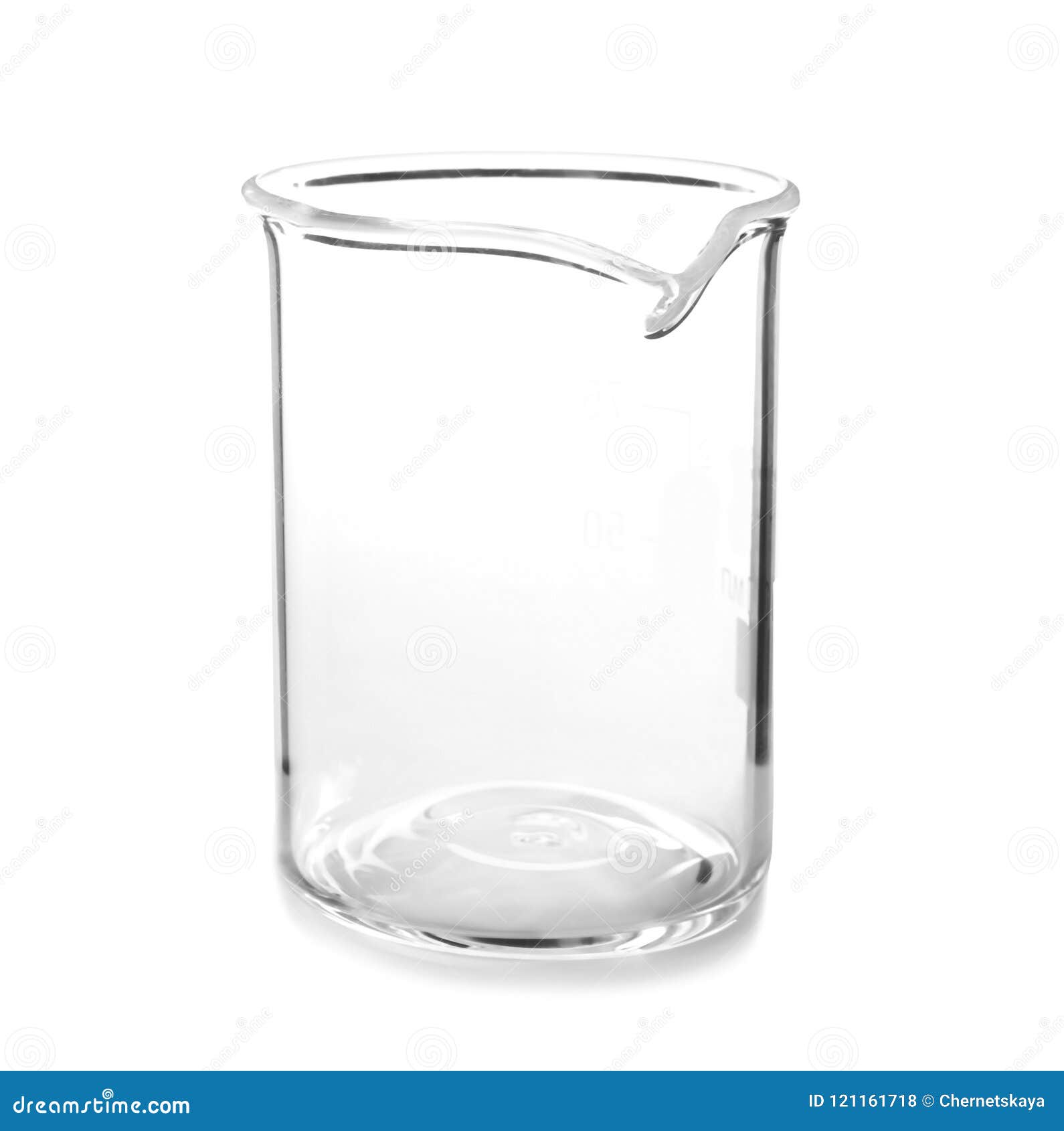 Empty Beaker on White Background Stock Photo - Image of biology, object ...