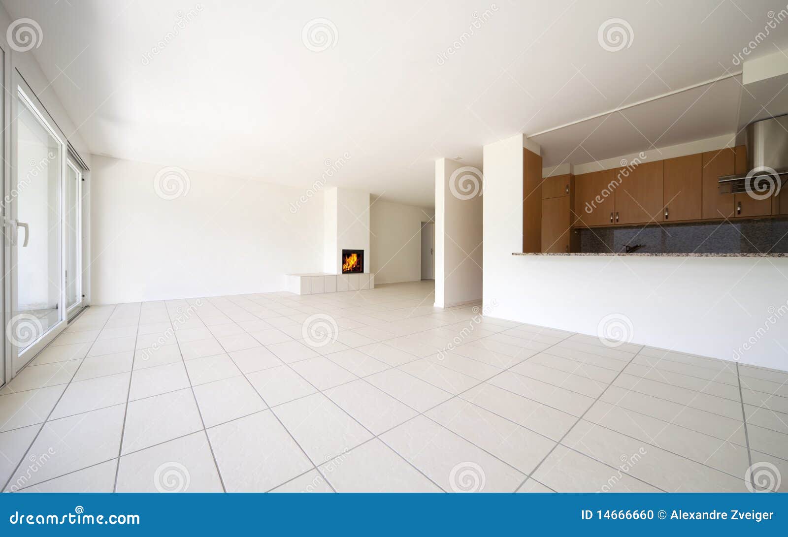Empty beautiful flat stock photo. Image of living, house - 14666660