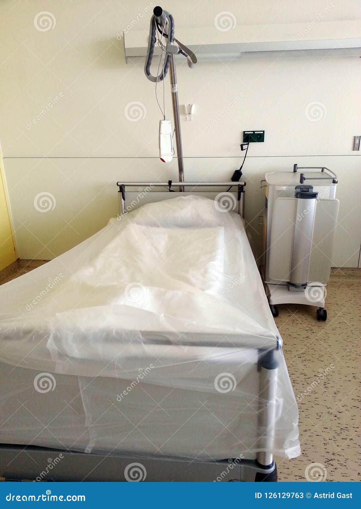 Empty Bed in a Hospital. Nursing Emergency in Hospital Stock Image ... Empty Bed in a Hospital. Nursing Emergency in Hospital Stock Image ...