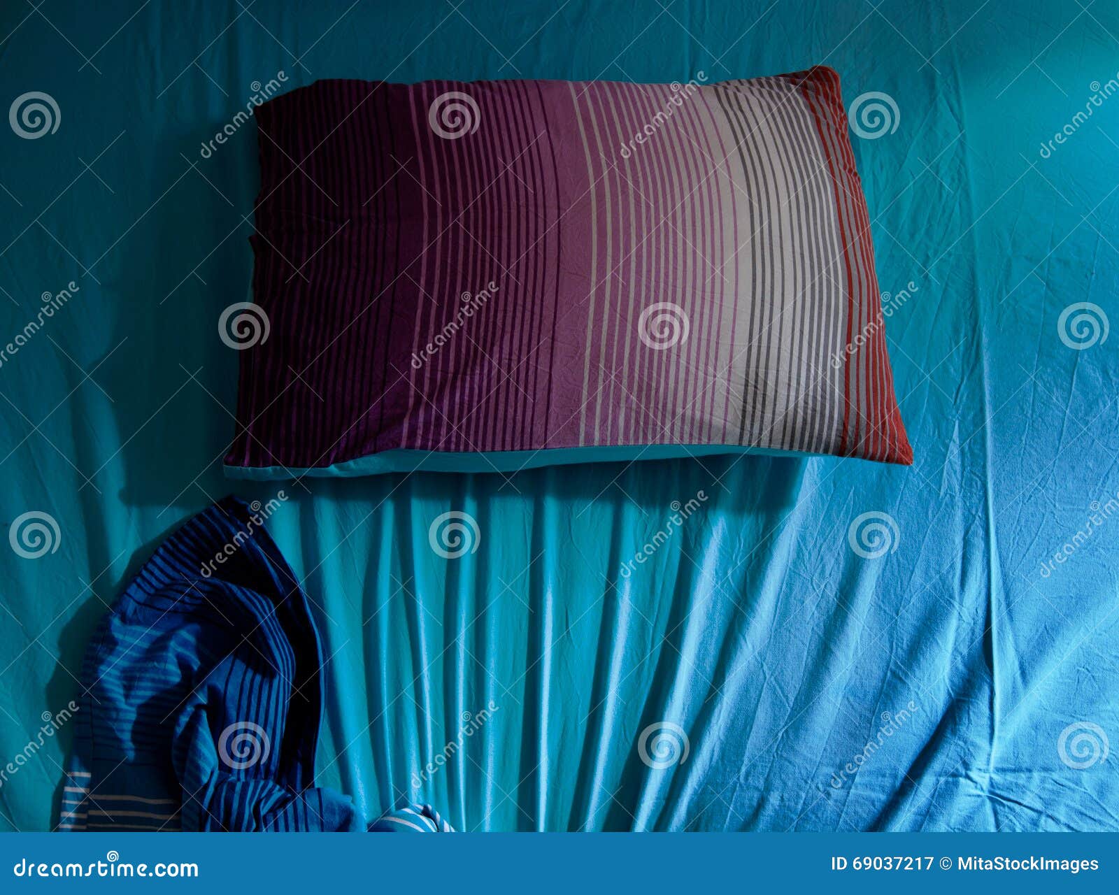 Empty Bed after Sleeping stock image. Image of soft, mattress - 69037217