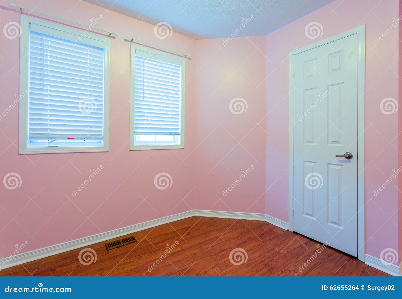 Empty Bedroom in Pink Color Stock Photo - Image of lifestyles, feng ...