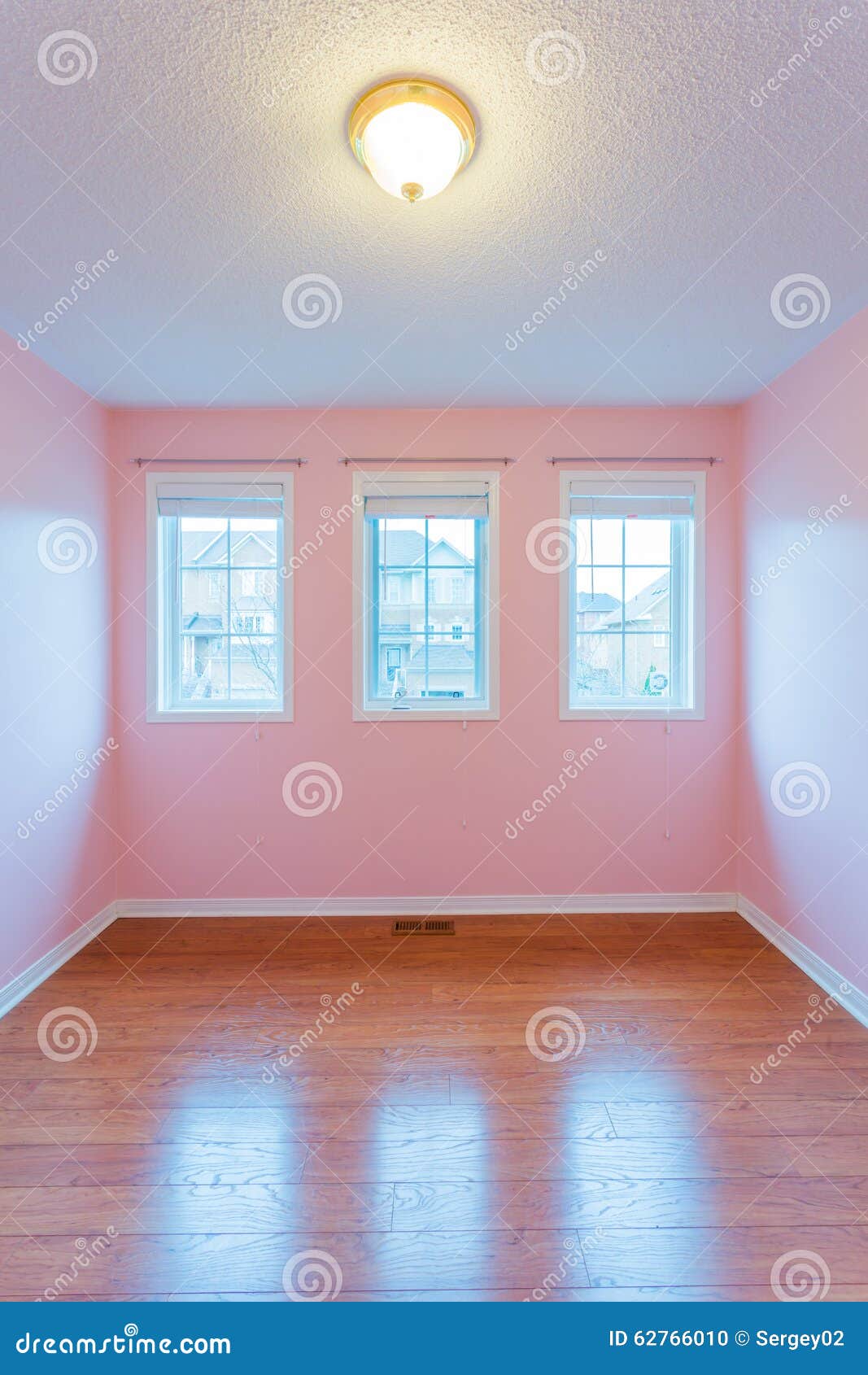 Empty Bedroom in Pink Color Stock Photo - Image of house, living: 62766010