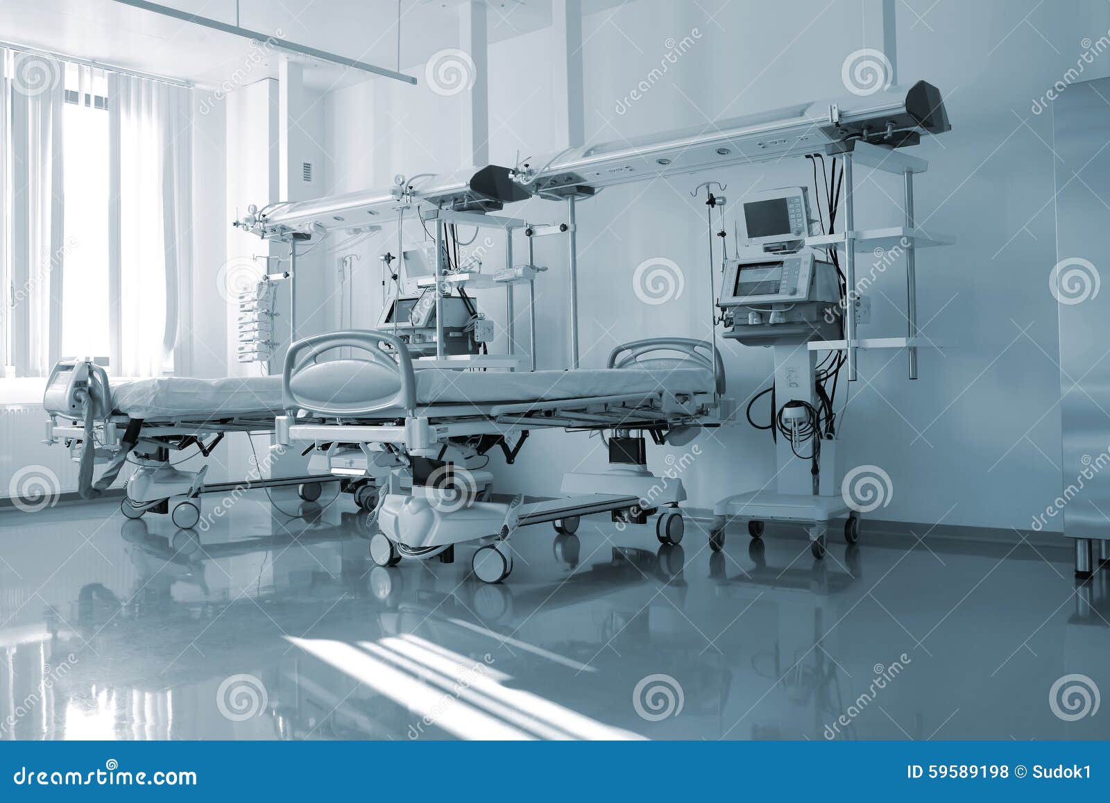 Empty Beds in the Hospital Ward Stock Photo - Image of clean, abstract ...
