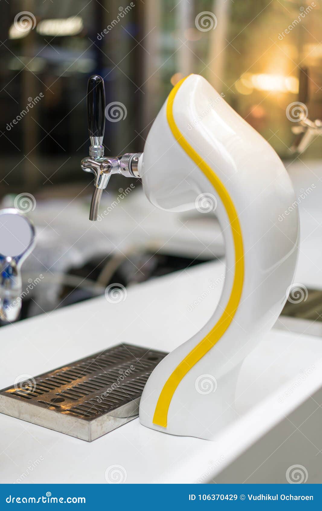 Empty Beer or Beverage Tower, Dispencer or Container in White Stock ...