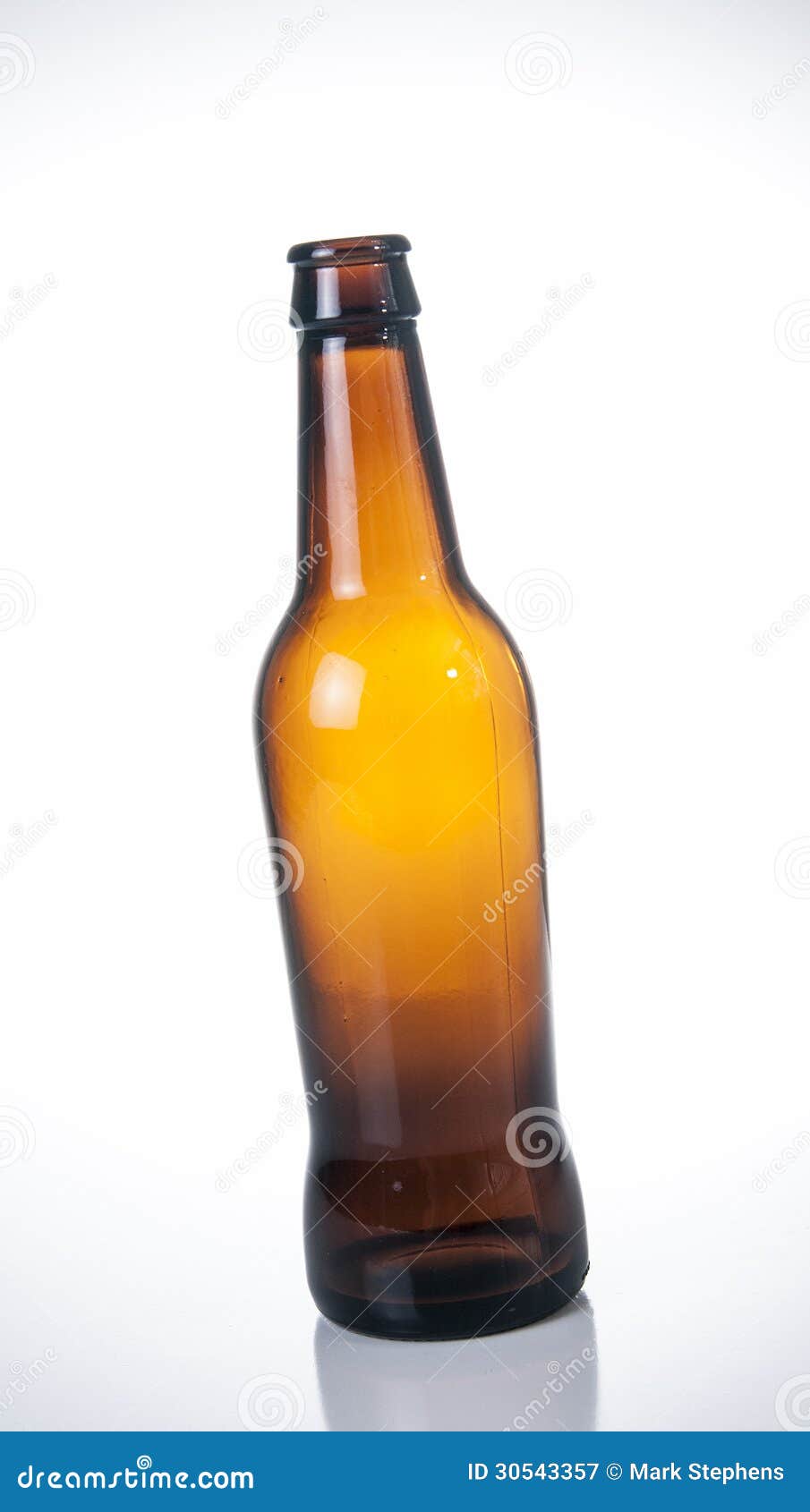 Empty Beer Bottle Isolated on White Stock Image - Image of white, clean ...