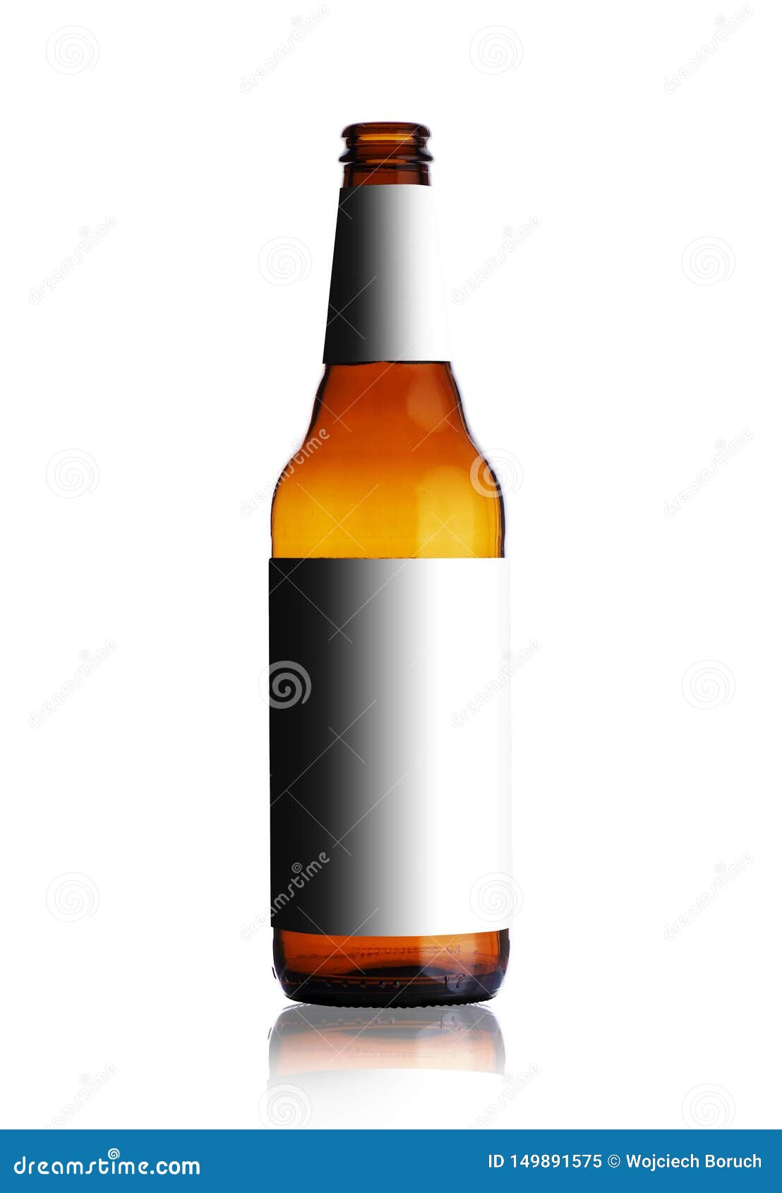 Empty Beer Bottle without Labels Stock Image - Image of background ...