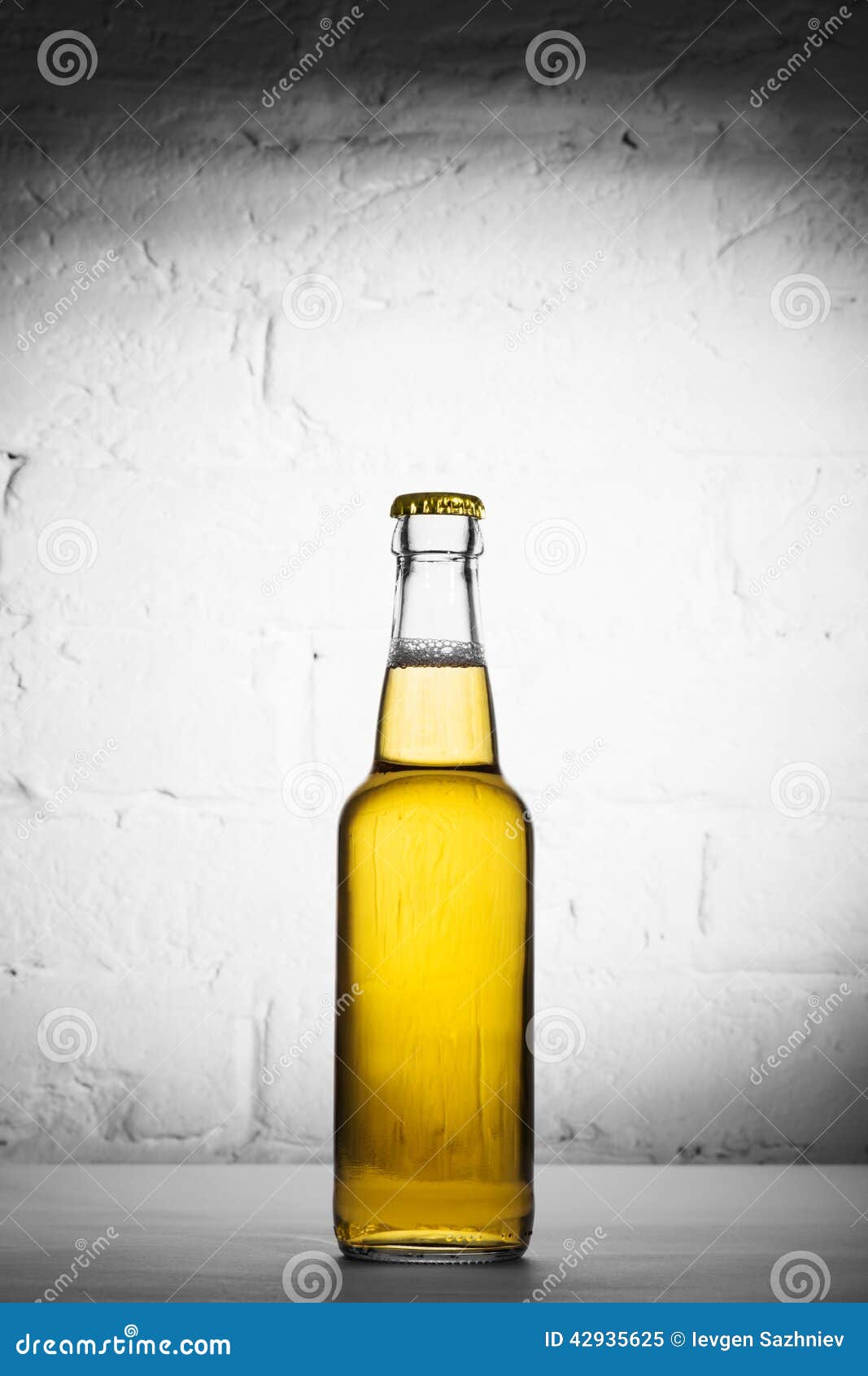 Empty beer bottle stock image. Image of yellow, white - 42935625