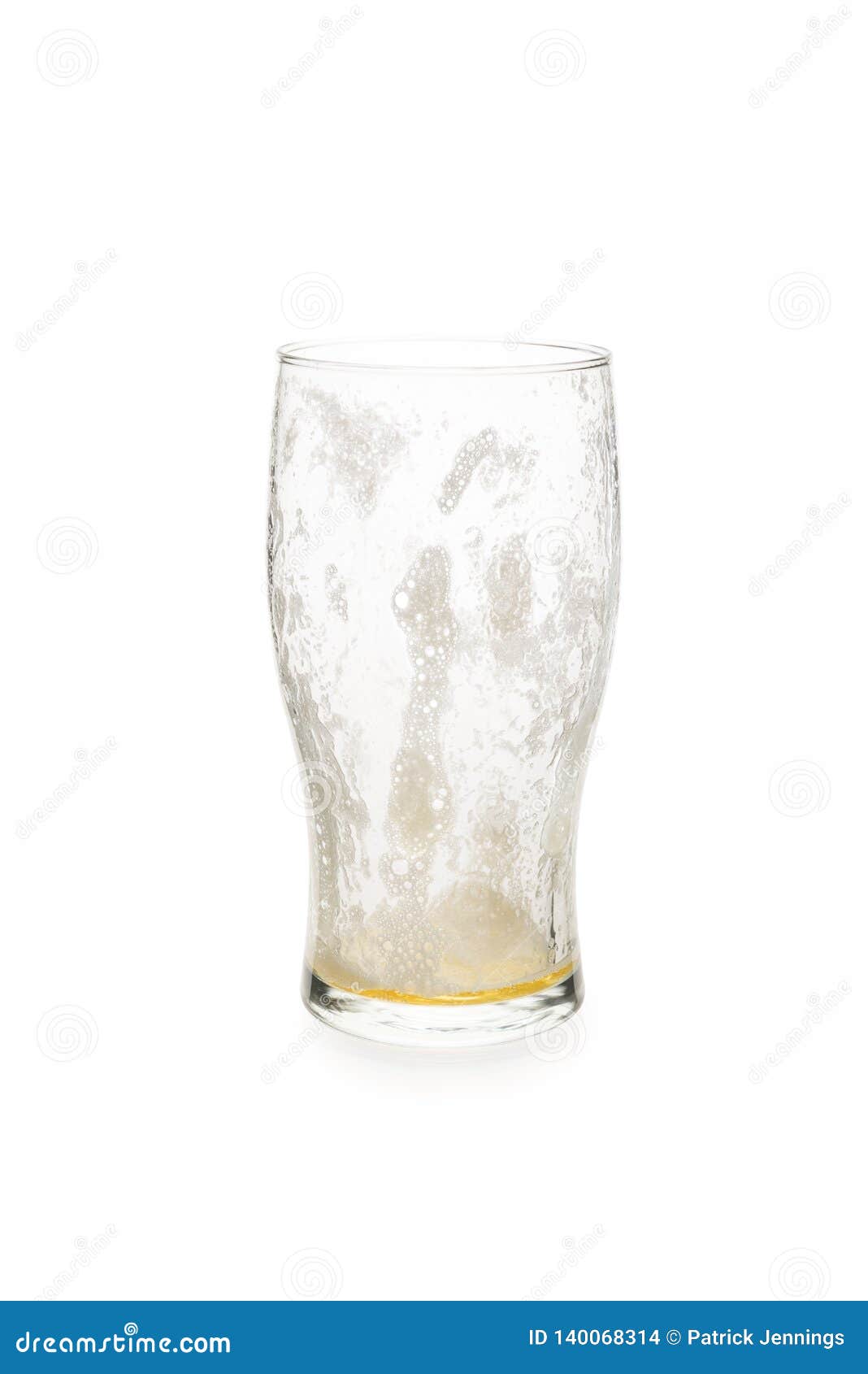Empty Beer Glass with Foam stock photo. Image of cold - 140068314