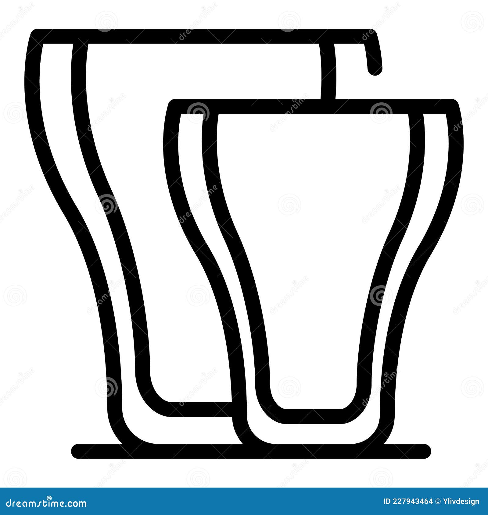 Outline Pint Tankards Set Of Frothy Four Beers Stock Image ...
