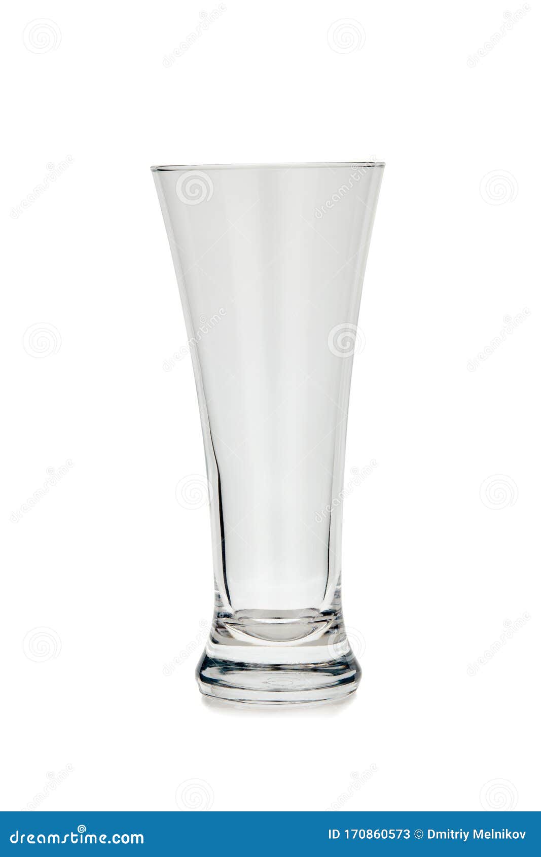 Empty Beer Glass. Pilsner Glass Stock Image - Image of glassware, pint ...