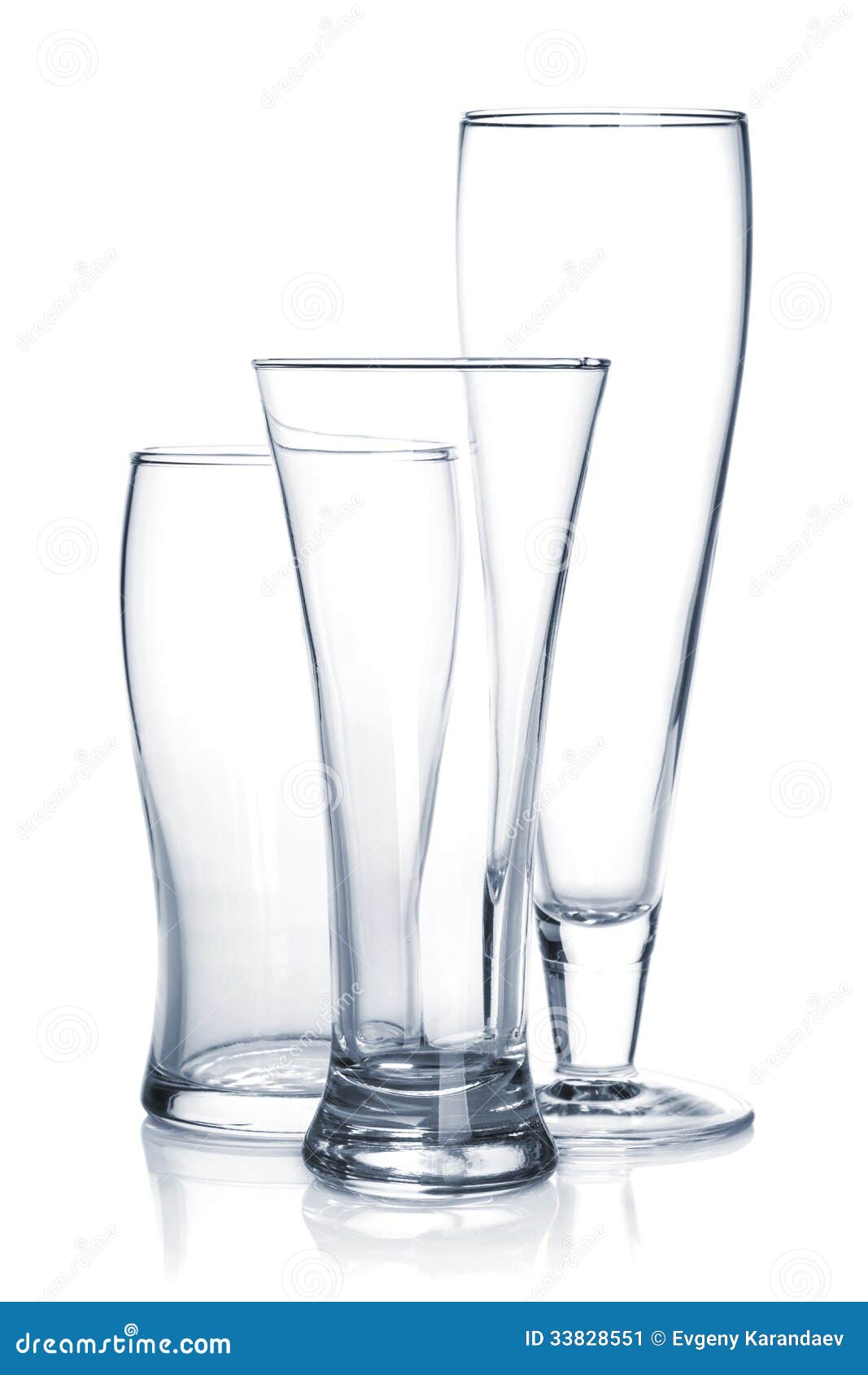 Empty beer glass set stock image. Image of single, dish - 33828551