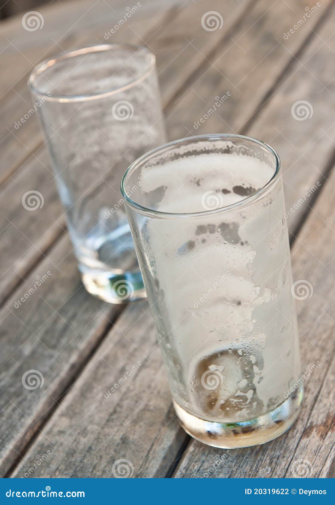 Empty beer glasses stock photo. Image of liquid, drink - 20319622