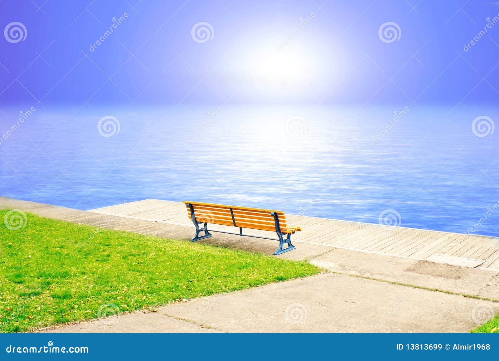Empty bench stock image. Image of landscape, open, pretty - 13813699