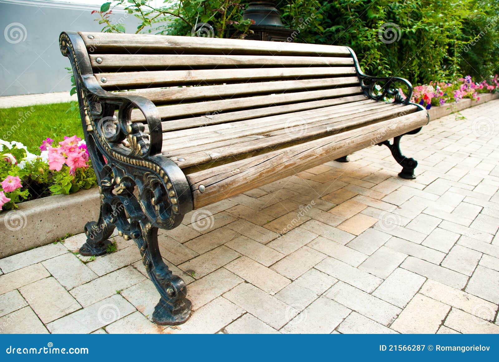 Empty bench stock image. Image of furniture, nature, grass - 21566287