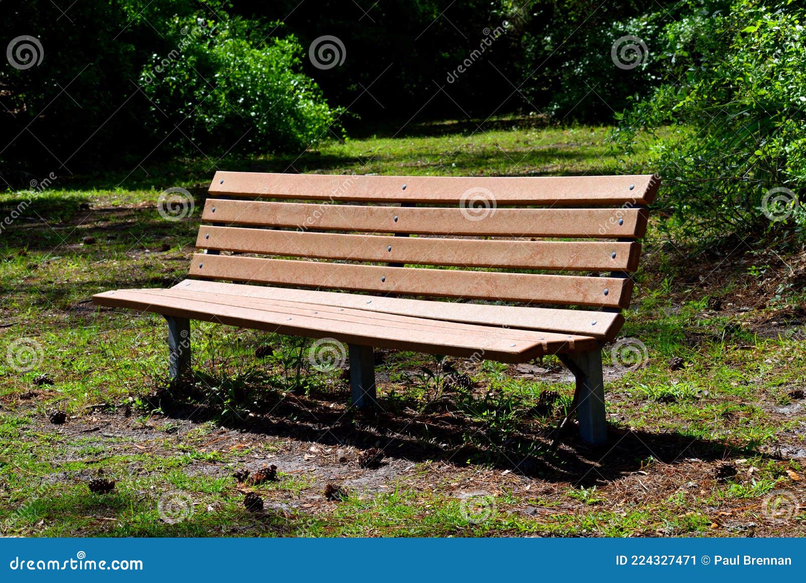 Empty Bench Chair Background Stock Image - Image of augustine ...