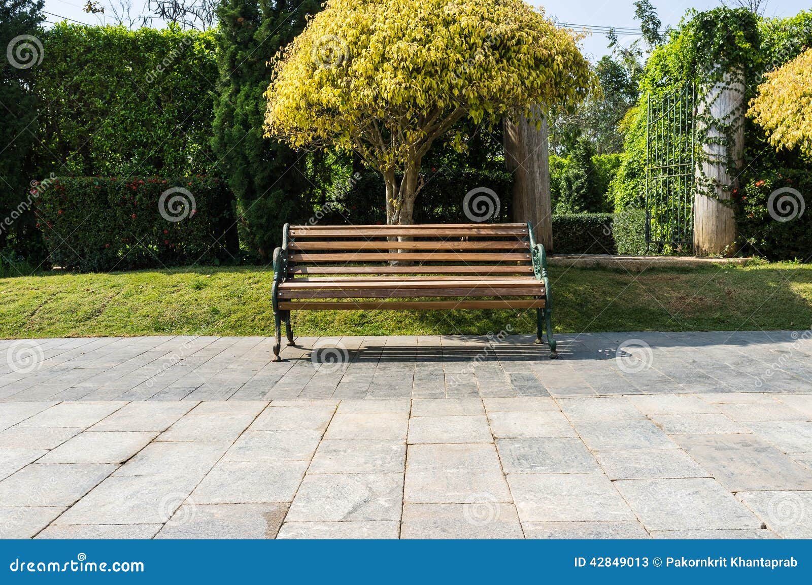 Empty Bench stock image. Image of metal, outdoor, building - 42849013