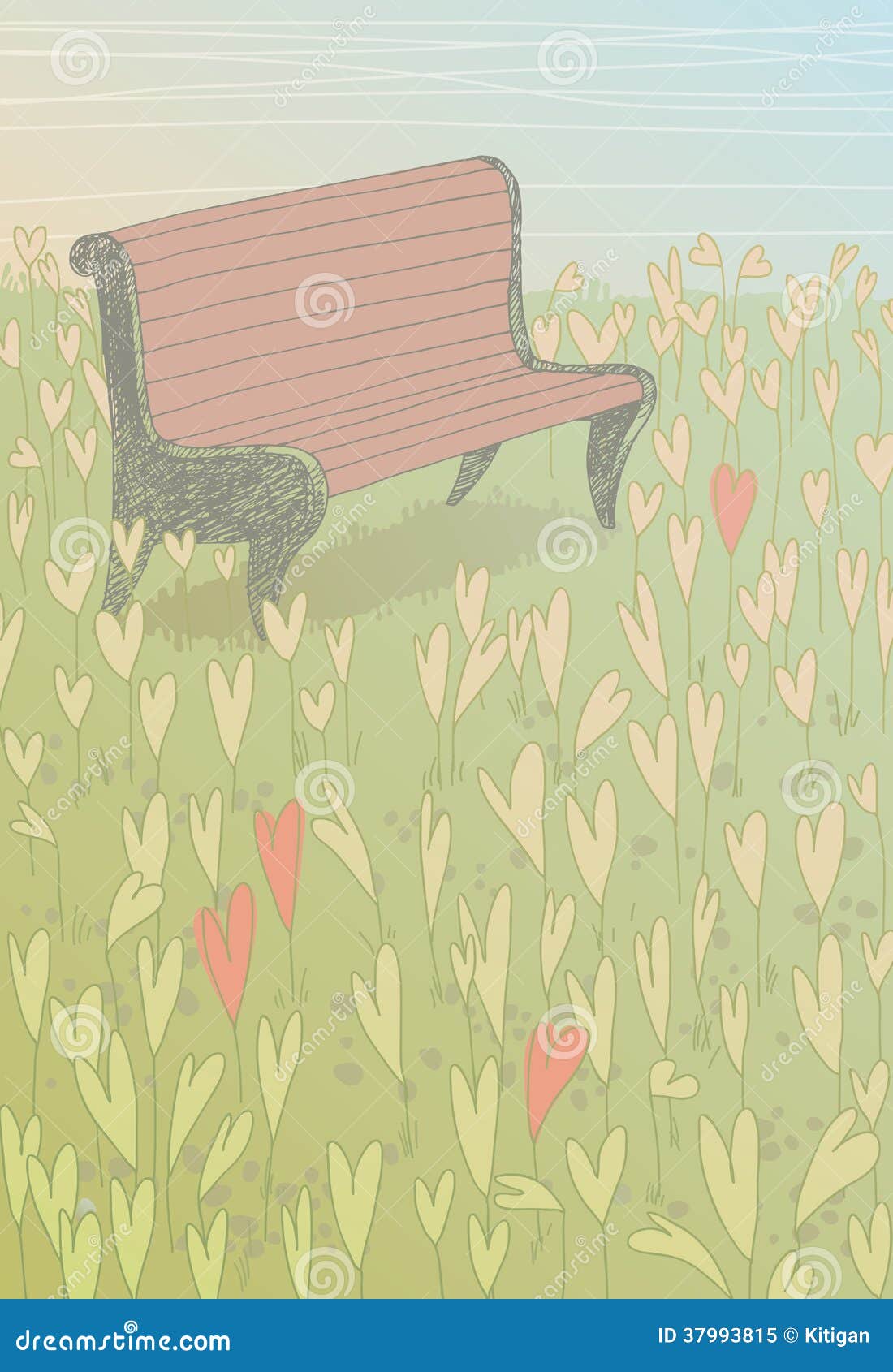 Empty Bench Under The Tree With Sea Storm Waves, Marine Storm Landscape ...