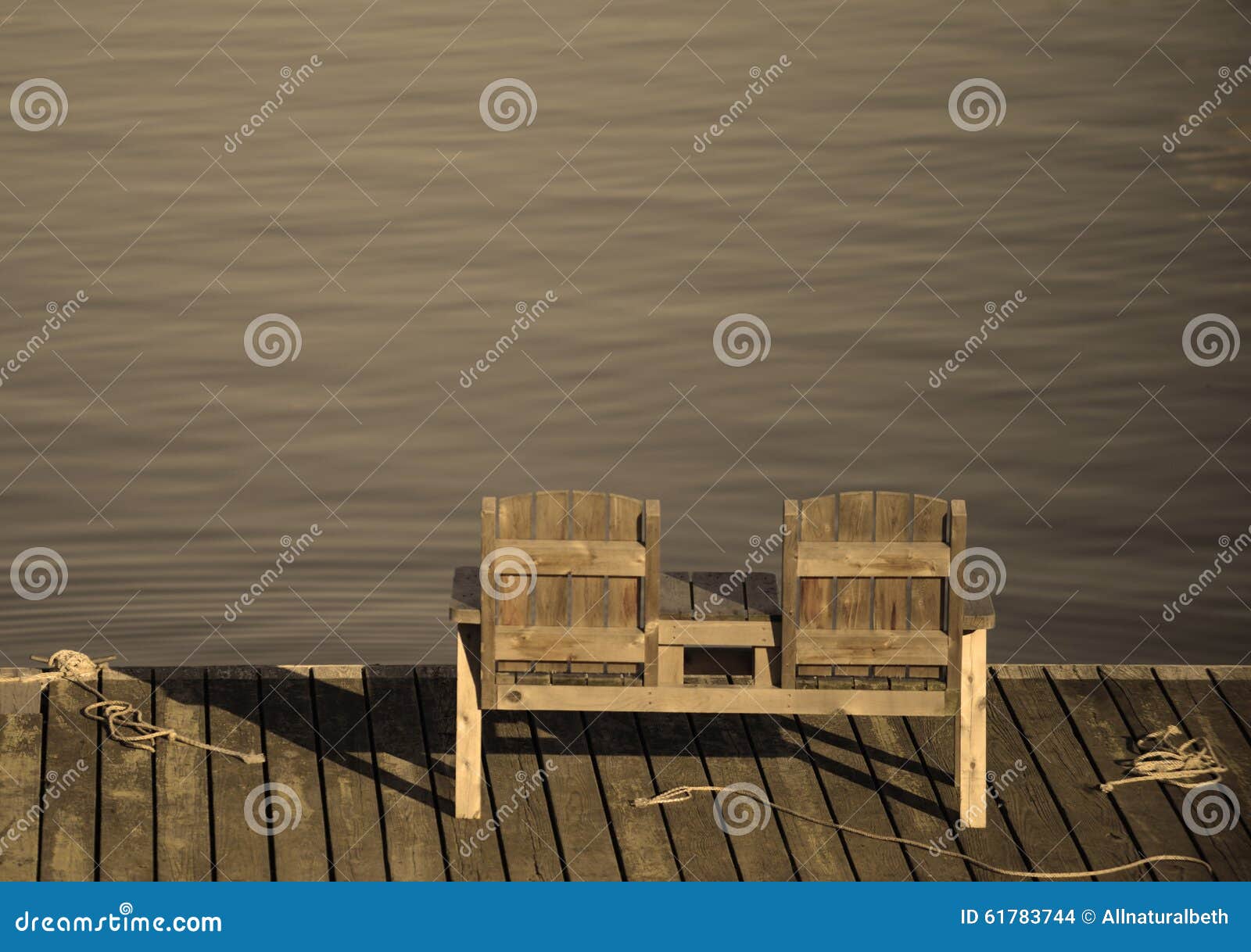 Empty Bench Overlooking the Water in a Tranquil and Relaxing Scene ...