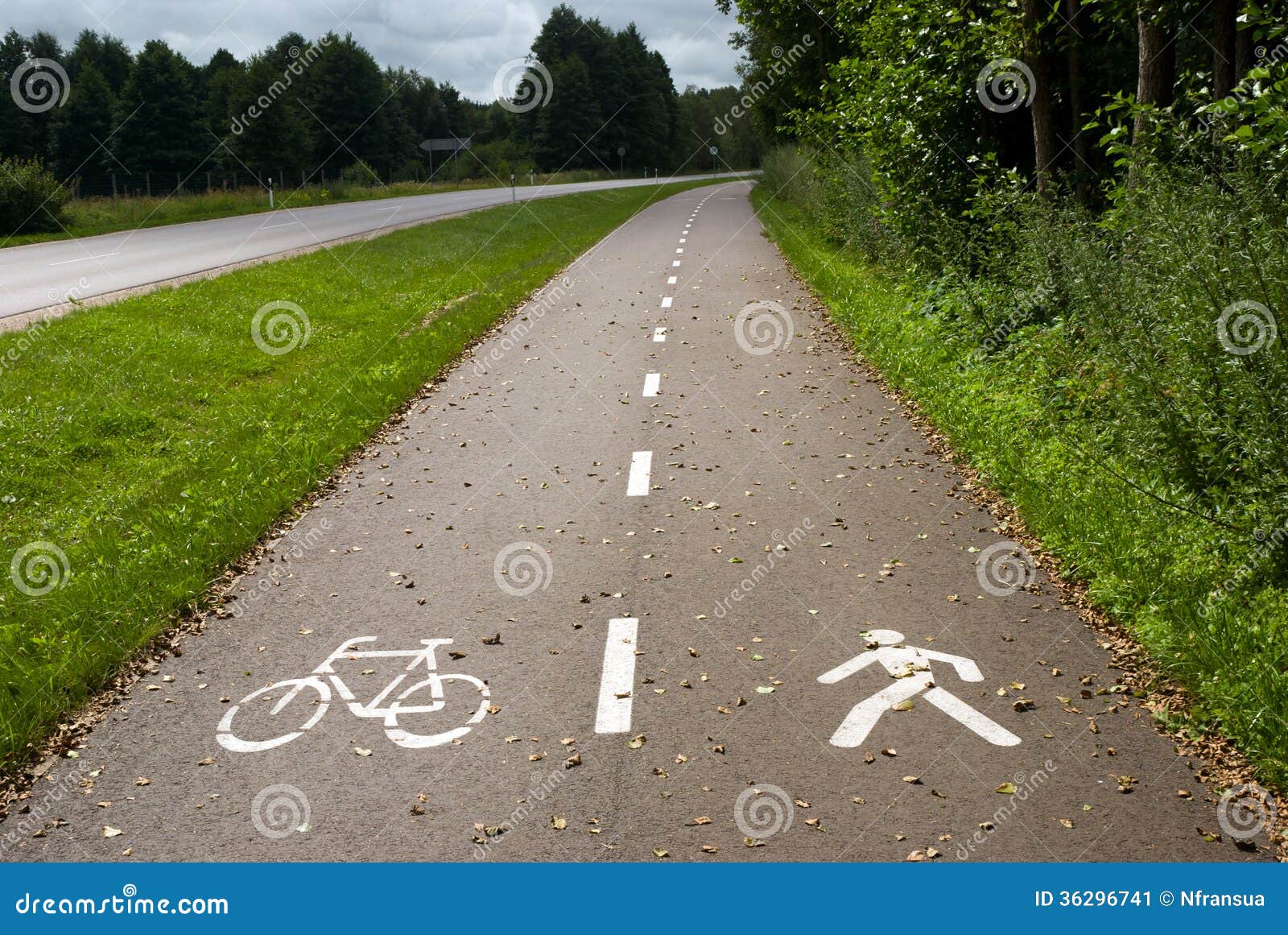 Empty bike path stock image. Image of lane, actions, marking - 36296741