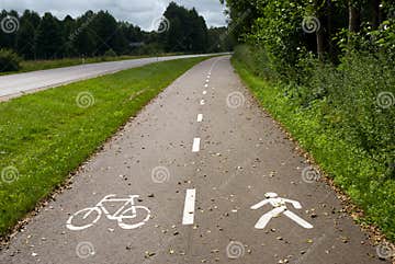 Empty bike path stock image. Image of lane, actions, marking - 36296741