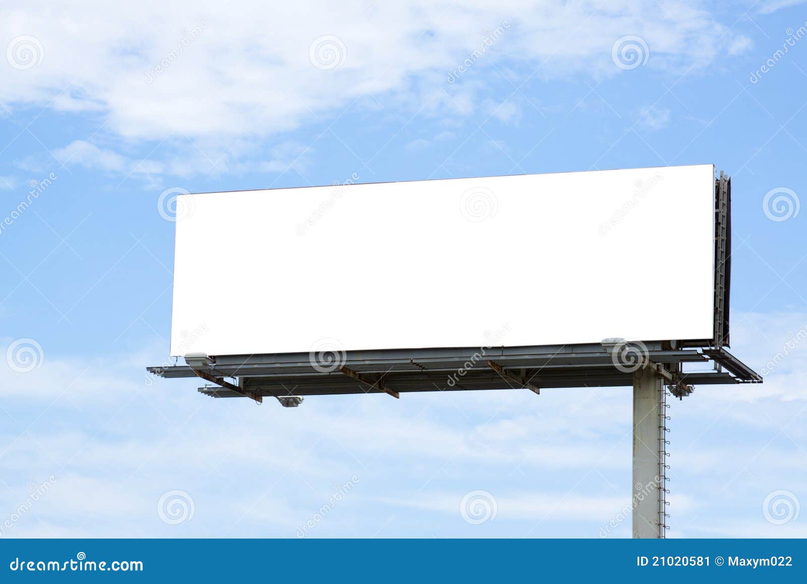 Empty Billboard stock image. Image of display, cloud - 21020581