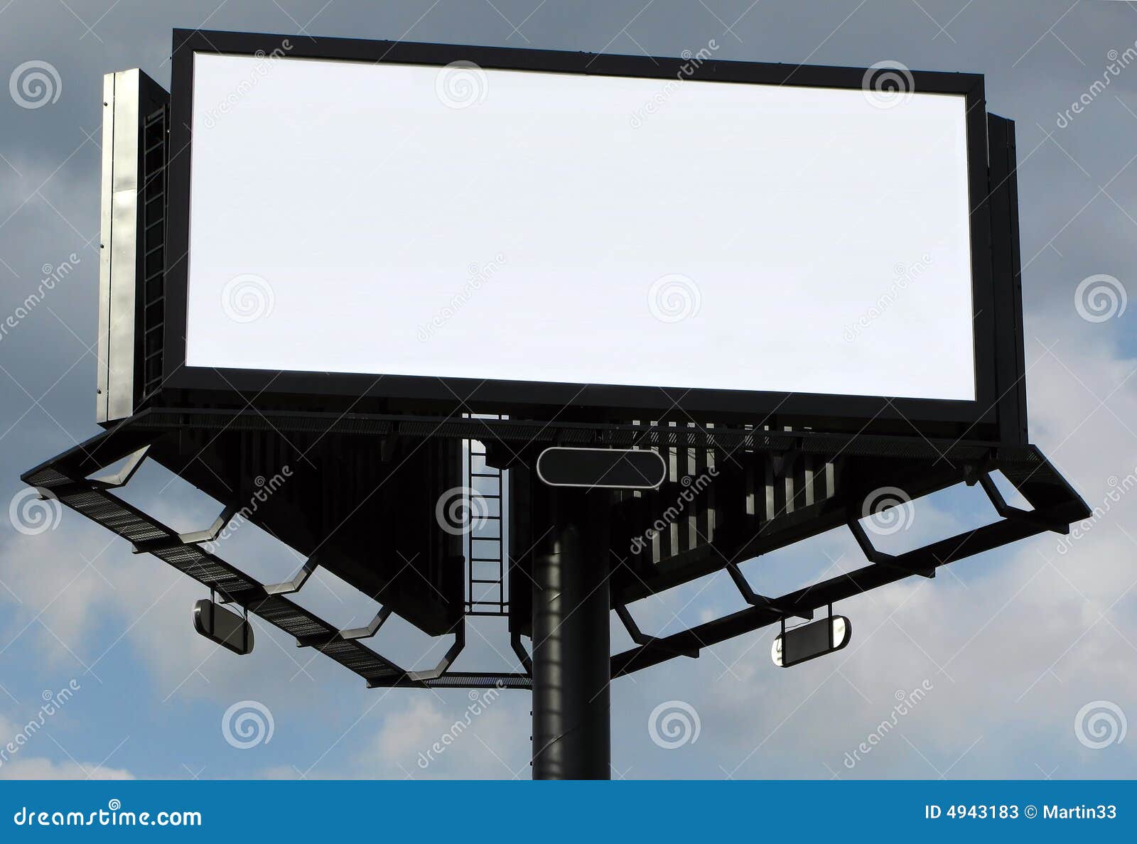 Empty billboard stock image. Image of marketing, view - 4943183