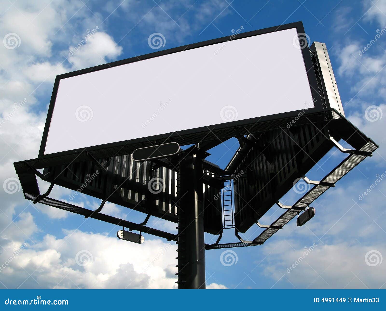 Empty billboard stock image. Image of display, urban, exterior - 4991449