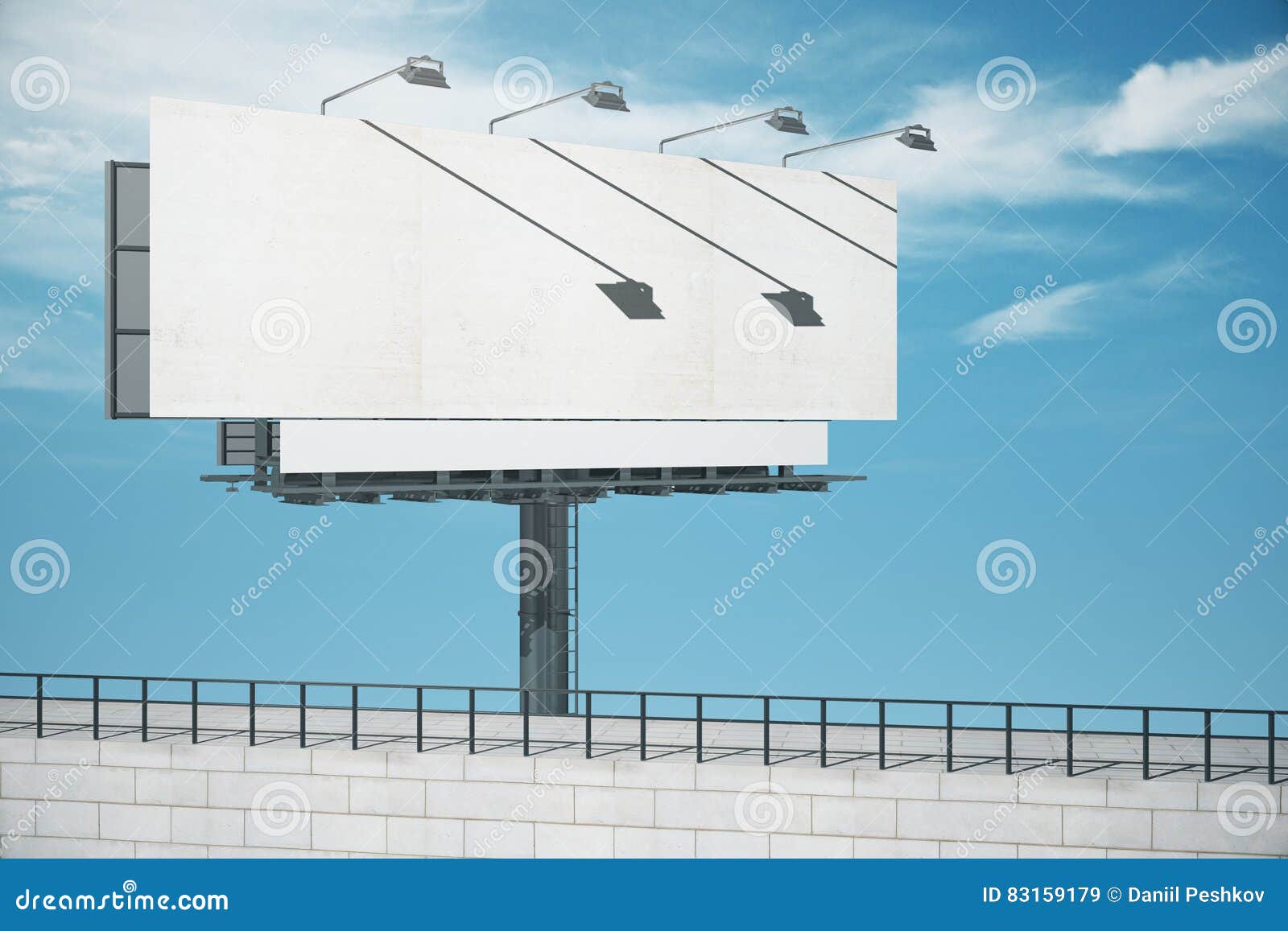 Empty Billboard, Ad Concept Stock Illustration - Illustration of ...