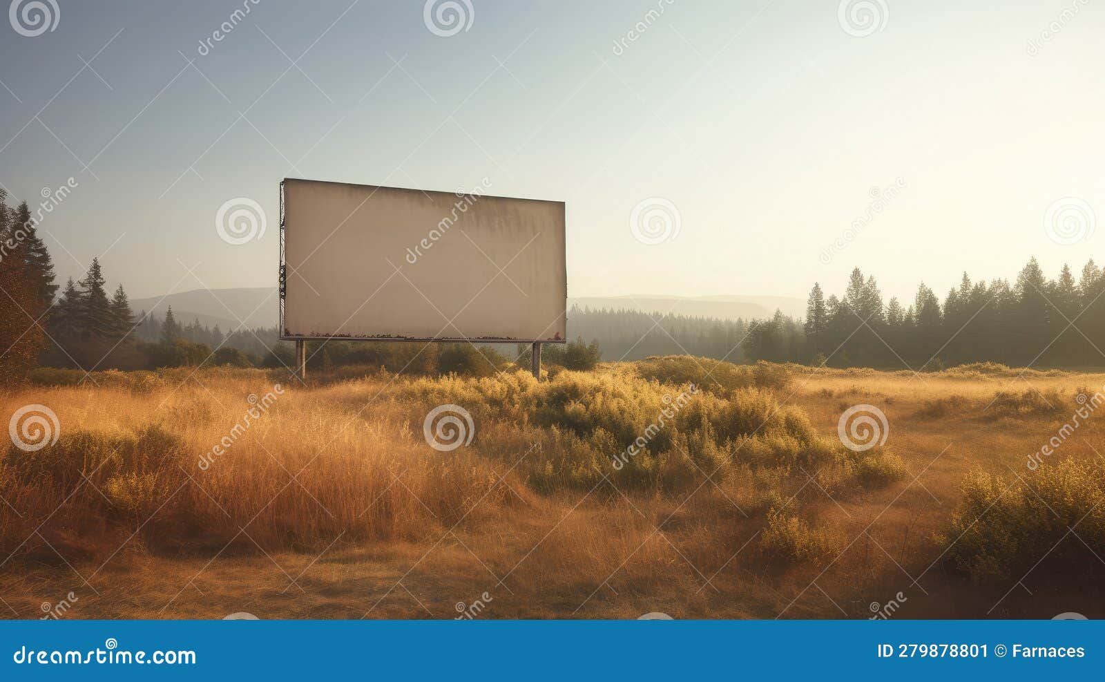 Empty billboard stock illustration. Illustration of marketing - 279878801