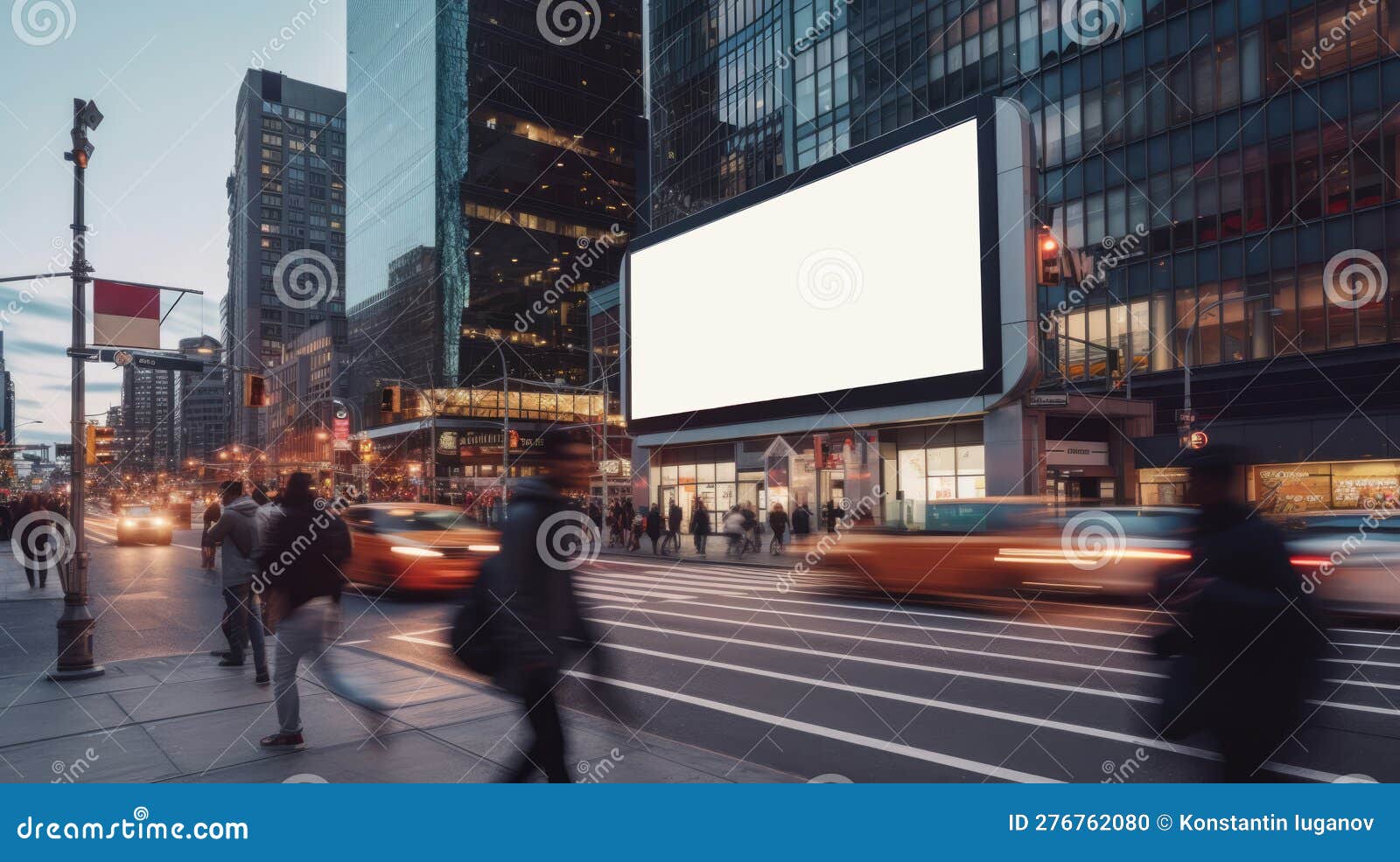 Empty Billboard on the Building Stock Photo - Image of template, banner: 276762080