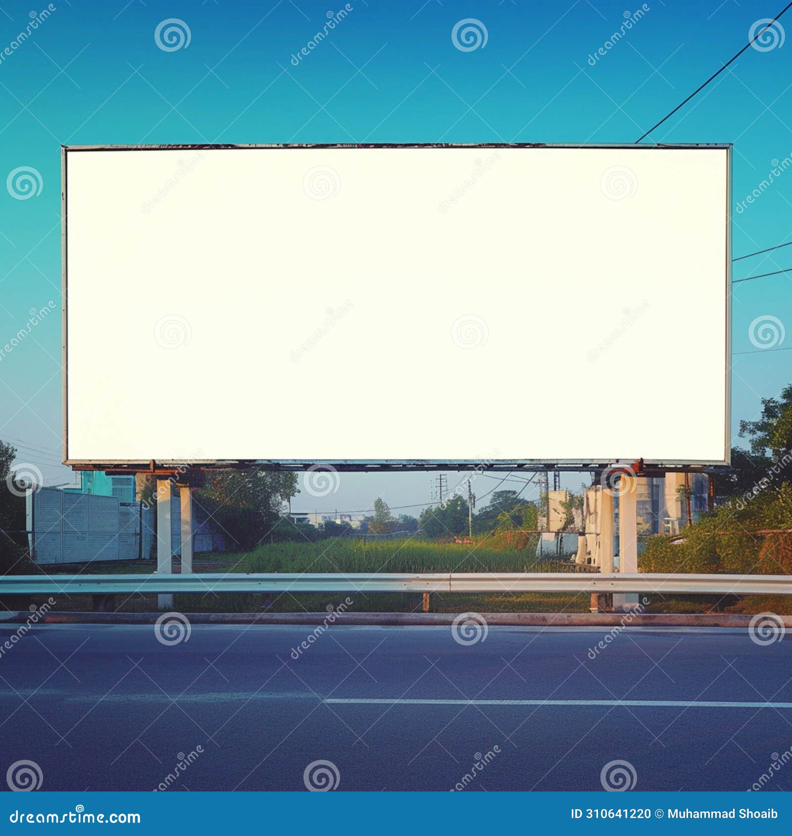 Empty Billboard Frames on Highway Road, Perfect for Advertising Mockup ...