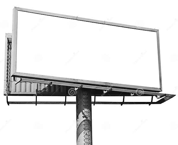 Empty billboard isolated stock image. Image of large - 17783243
