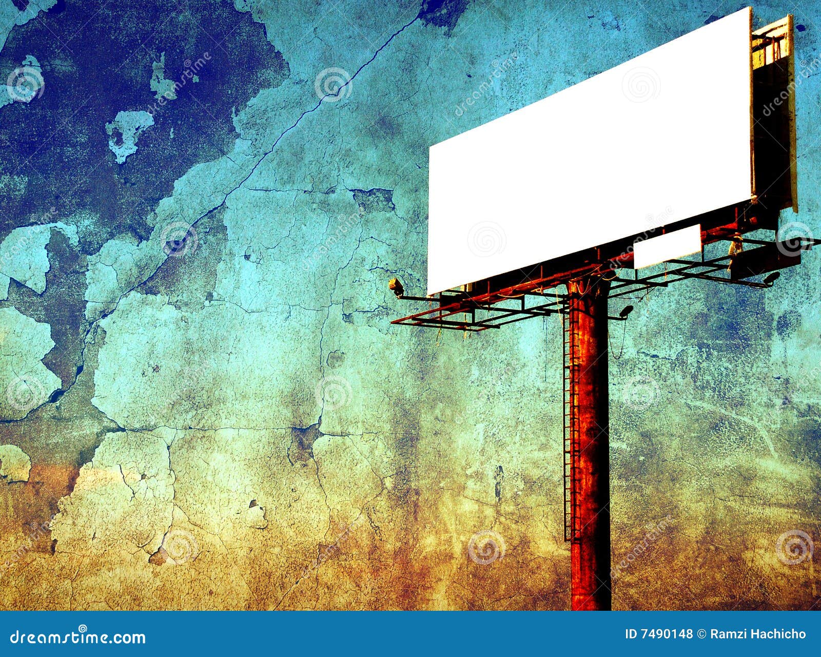 Empty Billboard - Signpost Panel Against Grunge Stock Photo - Image of ...