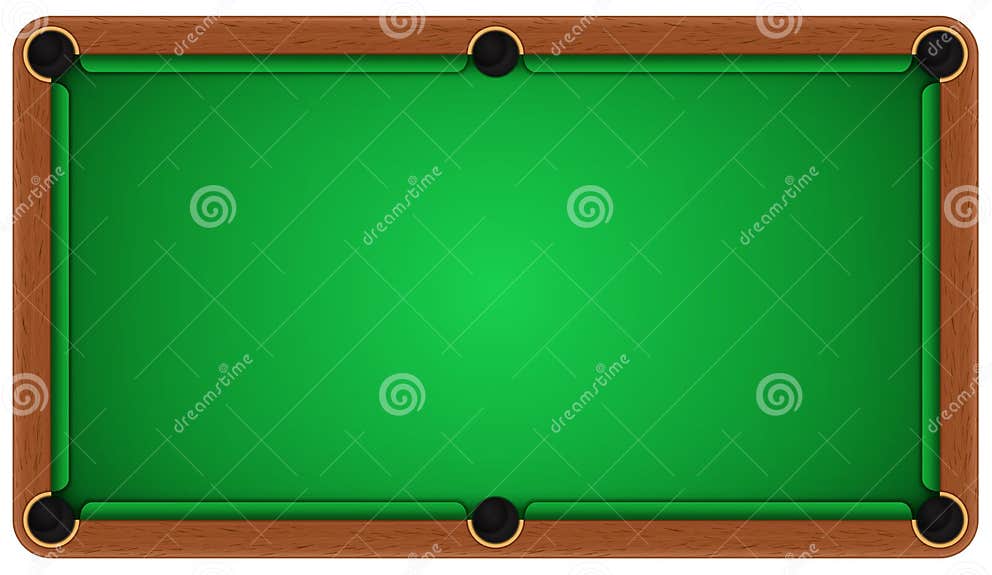 Empty Billiard Table on a White Background Stock Vector - Illustration ...